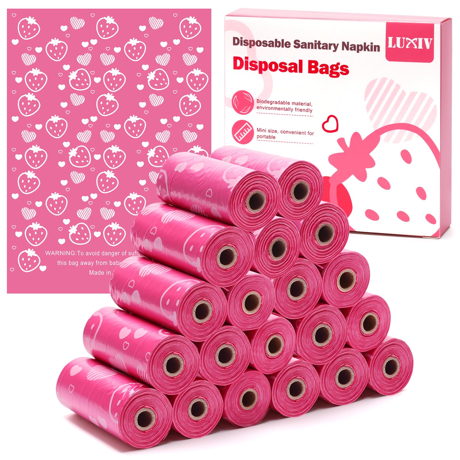 Amazon.com: 300P Sanitary Napkin Disposal Bags, Luxiv Disposable ...