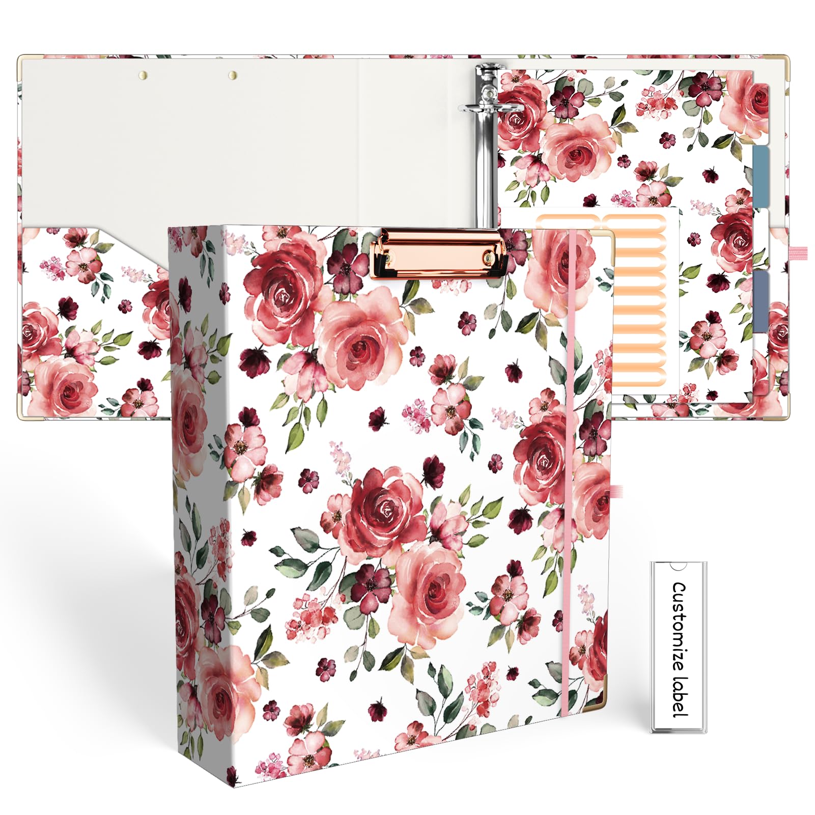 2 Inch 3 Ring Binders for Letter-Size 11" x 8.5" with 5-Tab Dividers ...