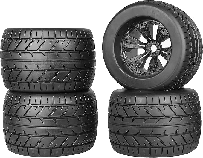 Amazon.com: RC Station 17mm Hex RC Wheels and Tires 3.8 RC Tires 1/8 ...