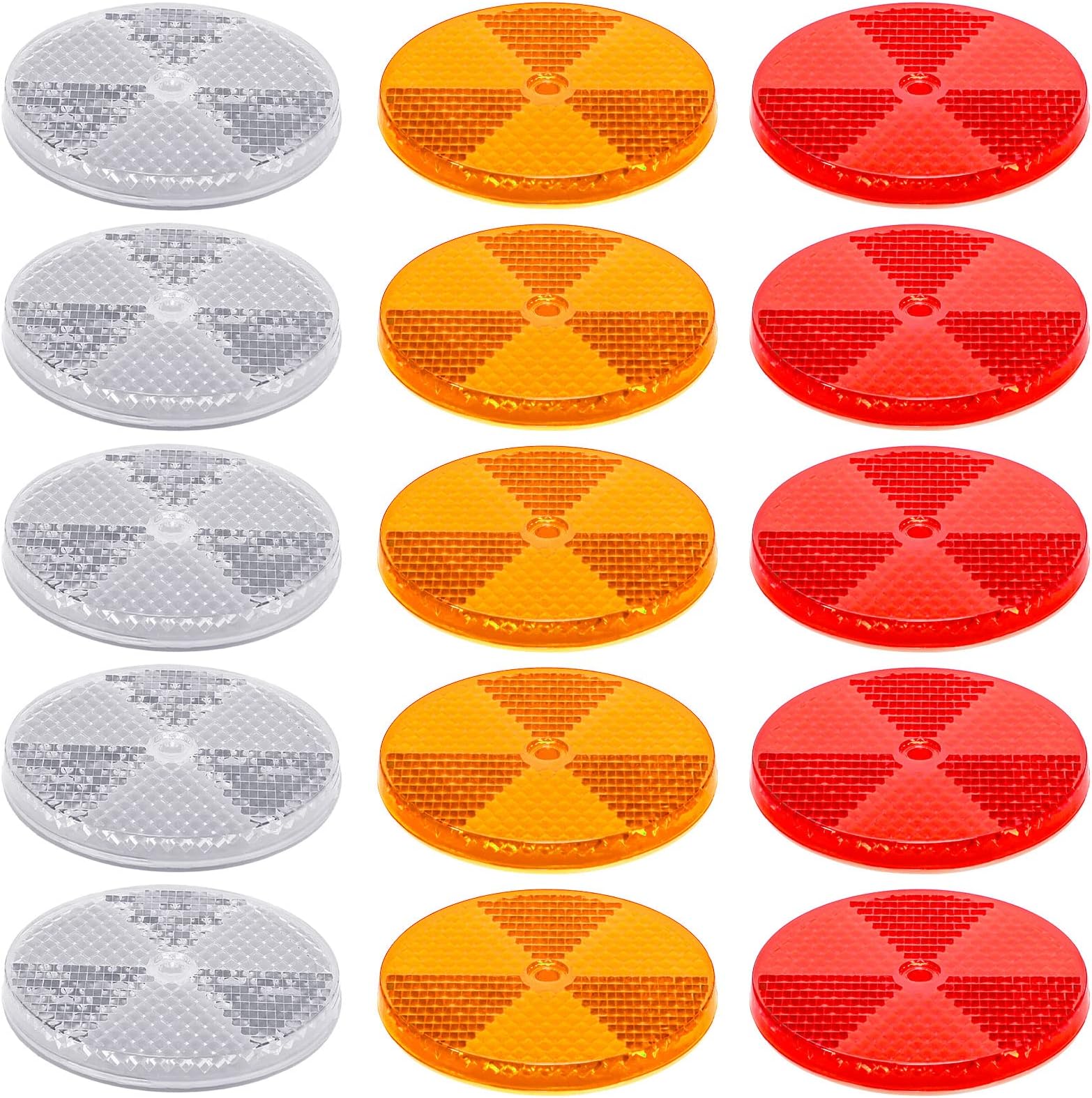 Amazon.com: Tallew 15 Pack 3.165 Inch Front Round Reflector for ...