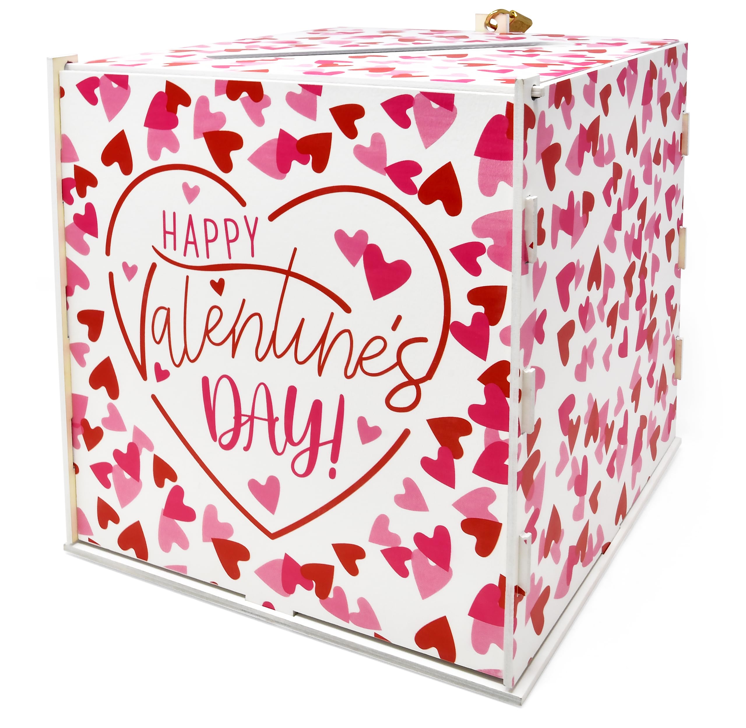 Amazon.com: Wood Valentine's Day Mailbox Card Box Valentine Decorations ...