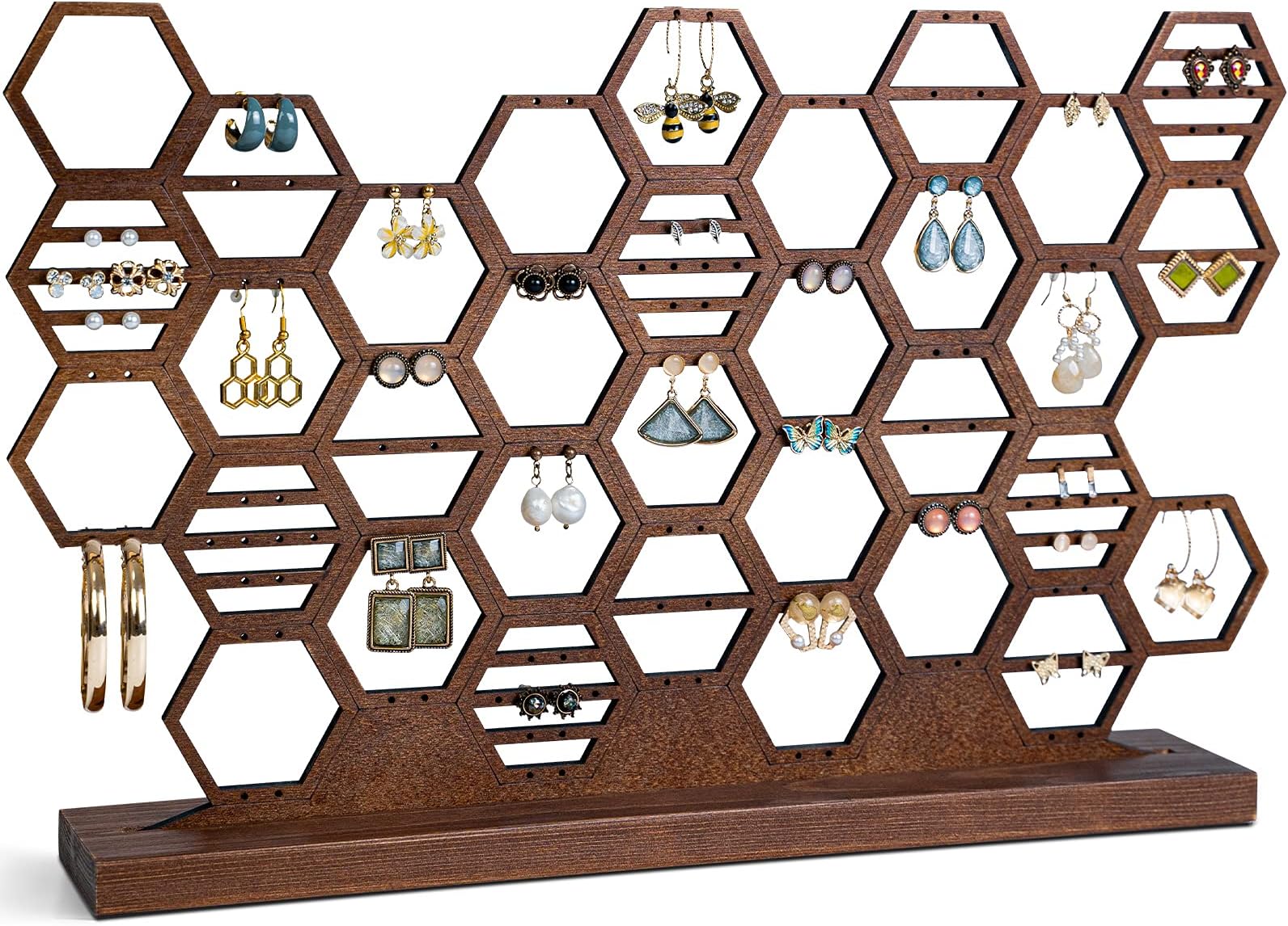 Amazon.com: 48 Pieces Acrylic Earring Display Stand Jewelry Retail ...