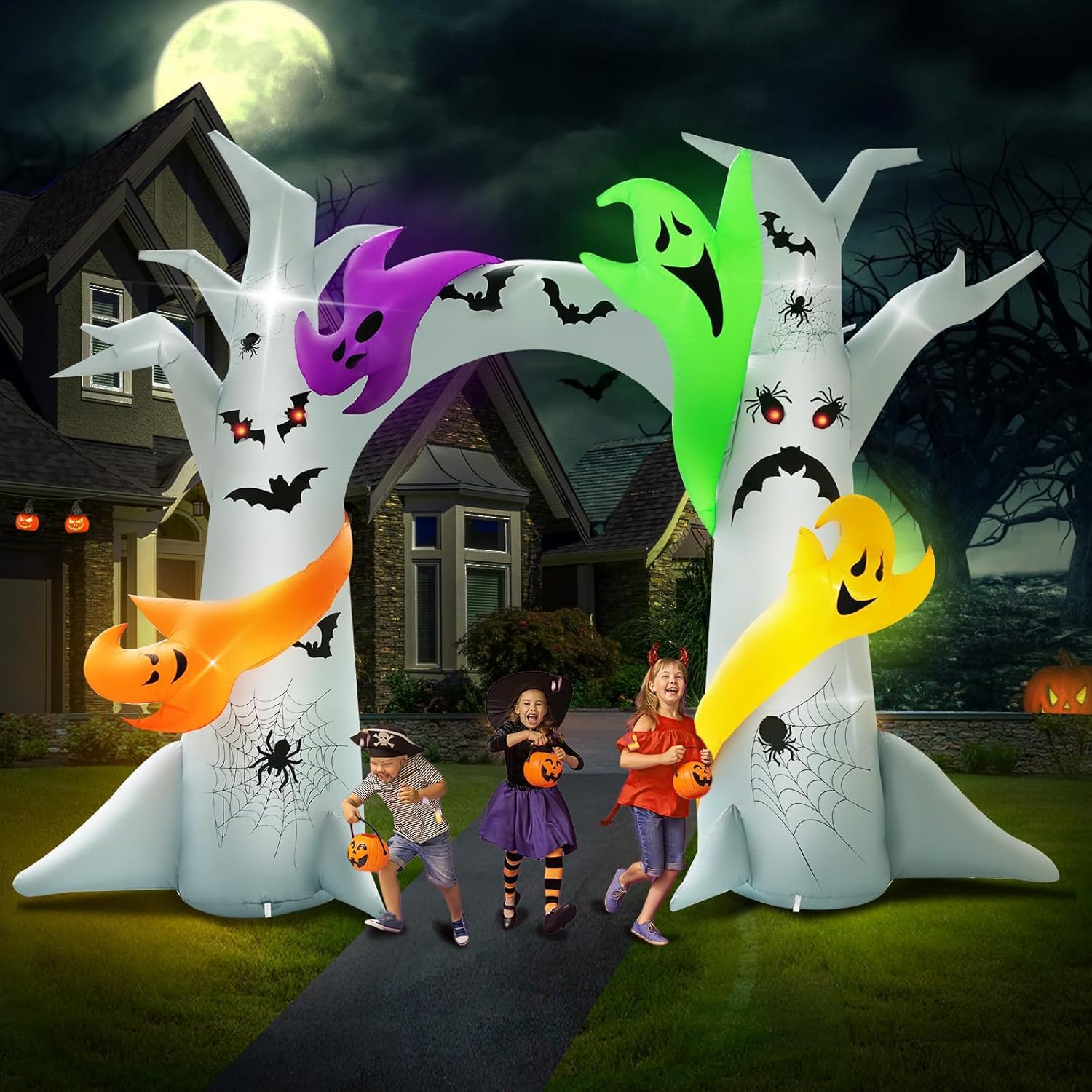 Amazon.com: UniqSeason 14FT Length X 10FT Tall Halloween Inflatable ...