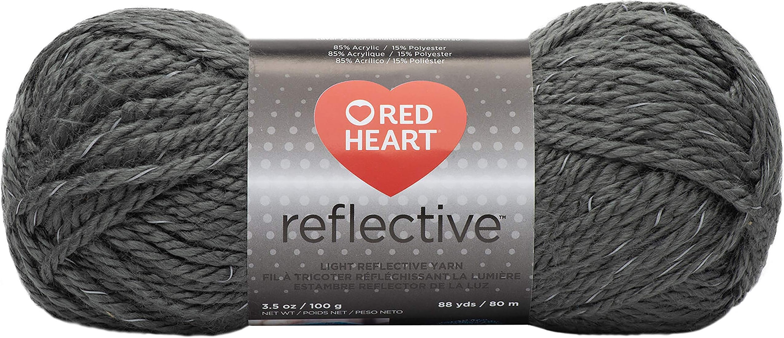 Amazon.com: RED HEART Reflective Yarn, Grey