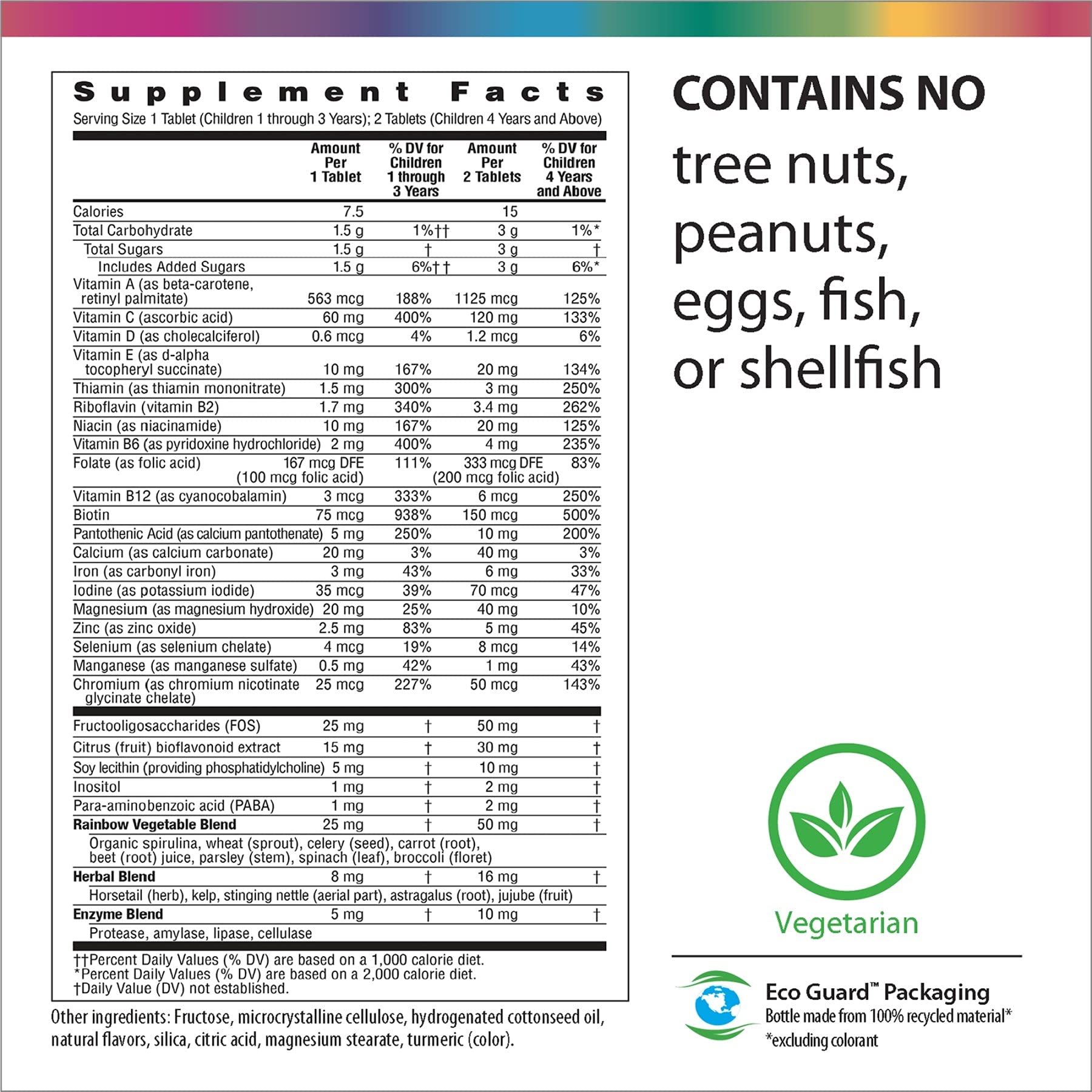 Buy Rainbow Light Nutri Stars Multivitamins for Kids Provides Brain and ...