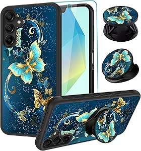 Amazon.com: SAKUULO Compatible with Samsung Galaxy A16 5G Case, [Screen Protector + Kickstand ...