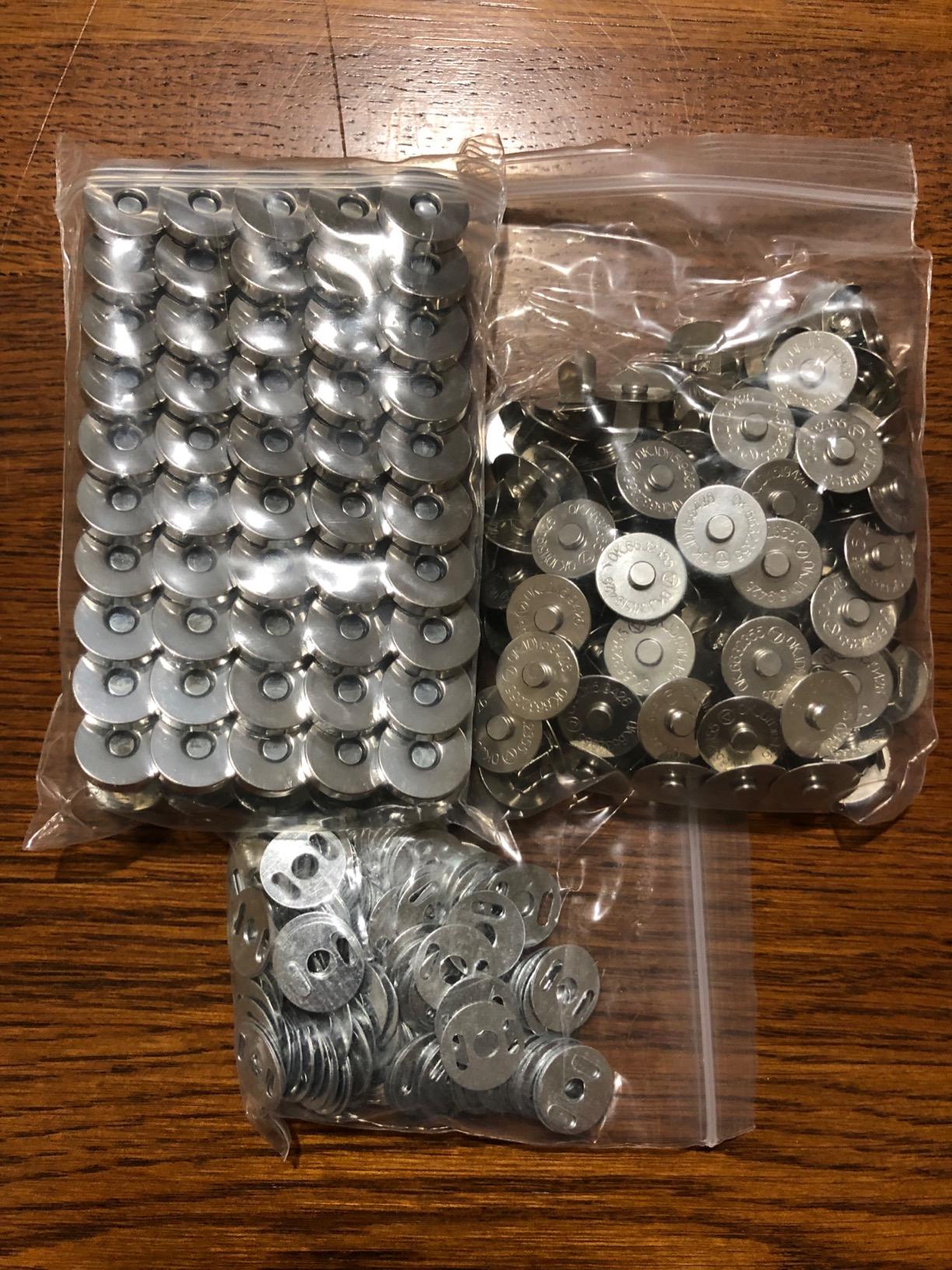 Amazon.com: 100 Sets 14mm Silver Tone Magnetic Buckle Bag Button Purse ...