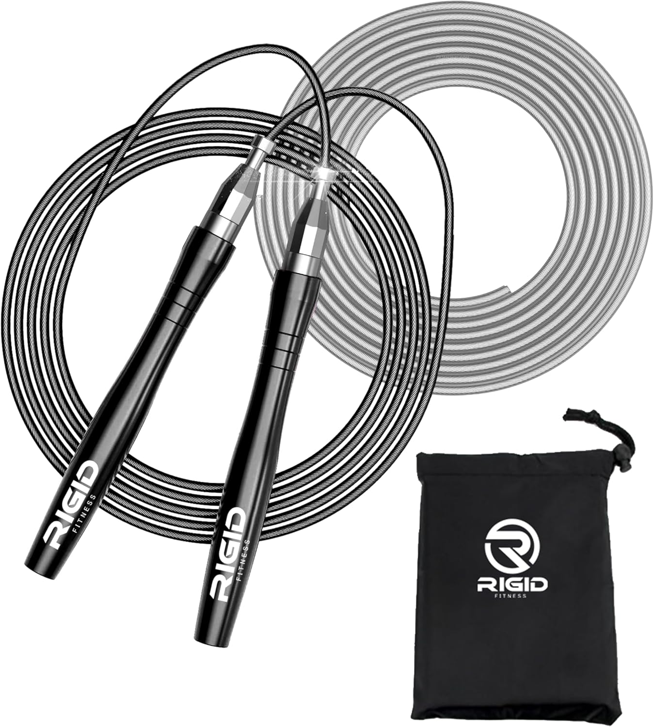 RIGID FITNESS Jumping Rope, High Speed Skip Rope - Tangle-Free Skipping ...
