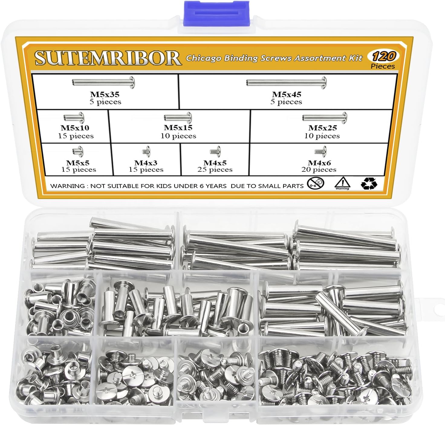 Amazon.com: Chicago Screws Binding Screws Posts Assortment Kit Brass ...