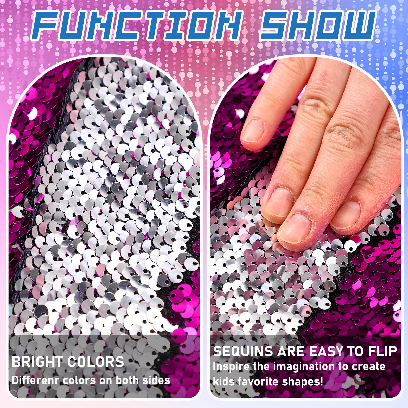 Snapklik.com : Irenare 3 Pcs Sensory Wall Sequin Flip Fabric For Kids ...