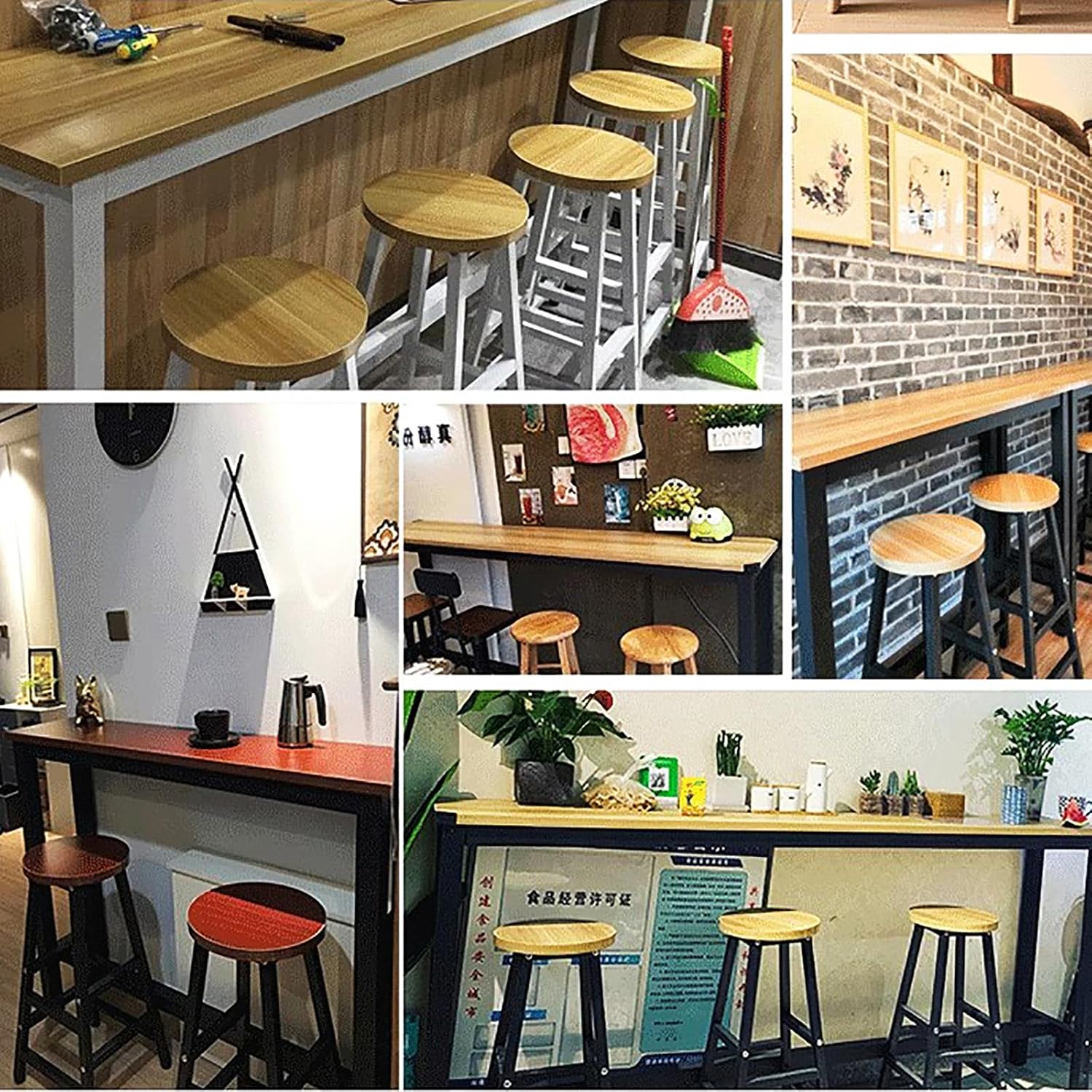Mesa de bar moderna de madera, mesa rectangular para sofá, mesa de ...