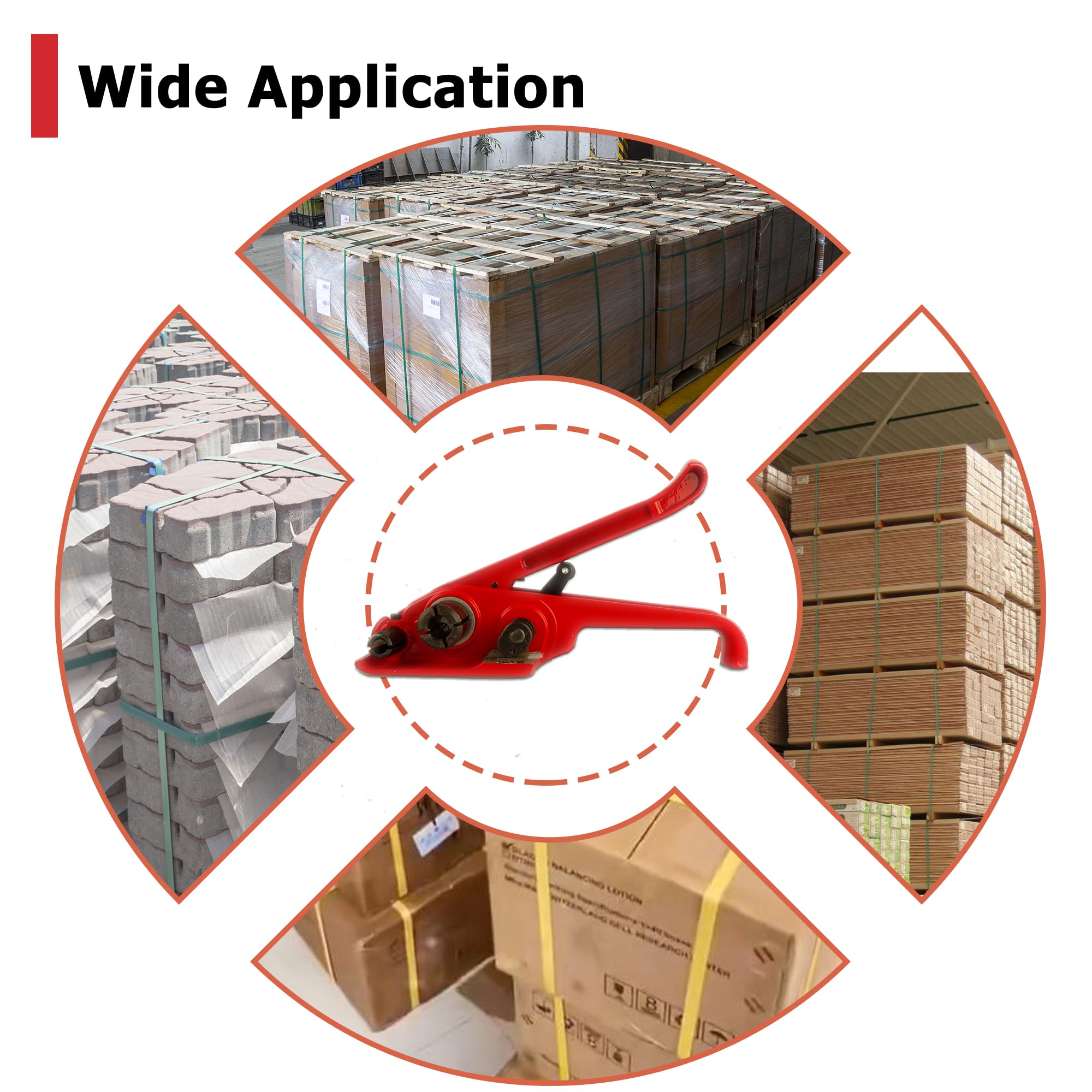 Snapklik.com : Auxdee Heavy Duty Poly Strapping Tensioner & Cutter ...