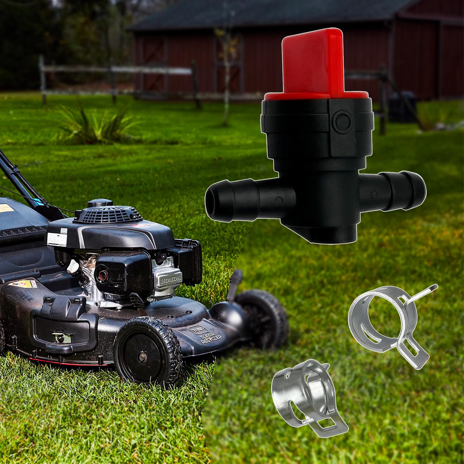 Snapklik.com : 1/4 Inline Fuel Cut Off Valve Straight Gas Valve And 90 ...