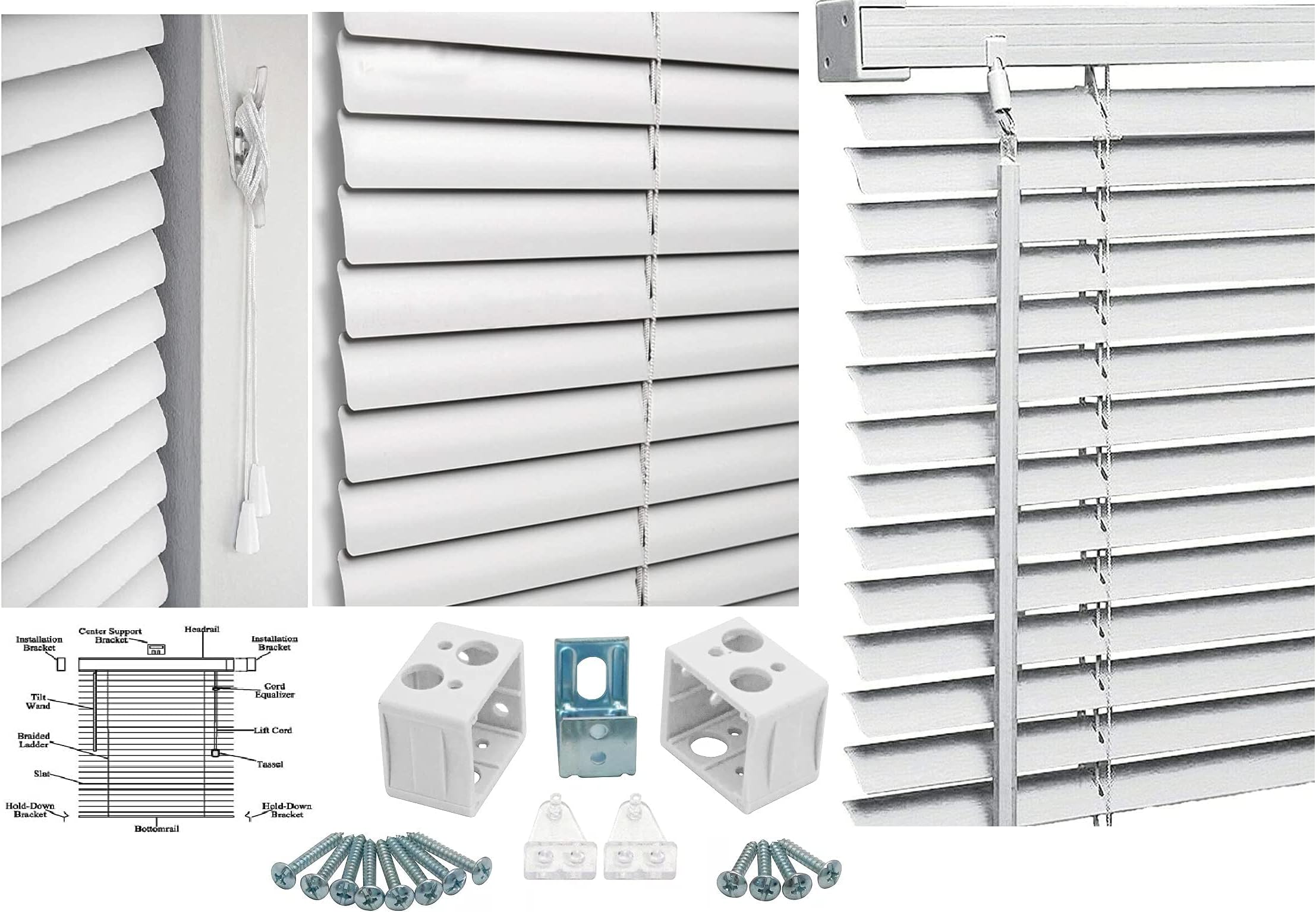 PVC Venetian Blind Blinds Easy Fit Curtains Trimmable Fittings Windows ...