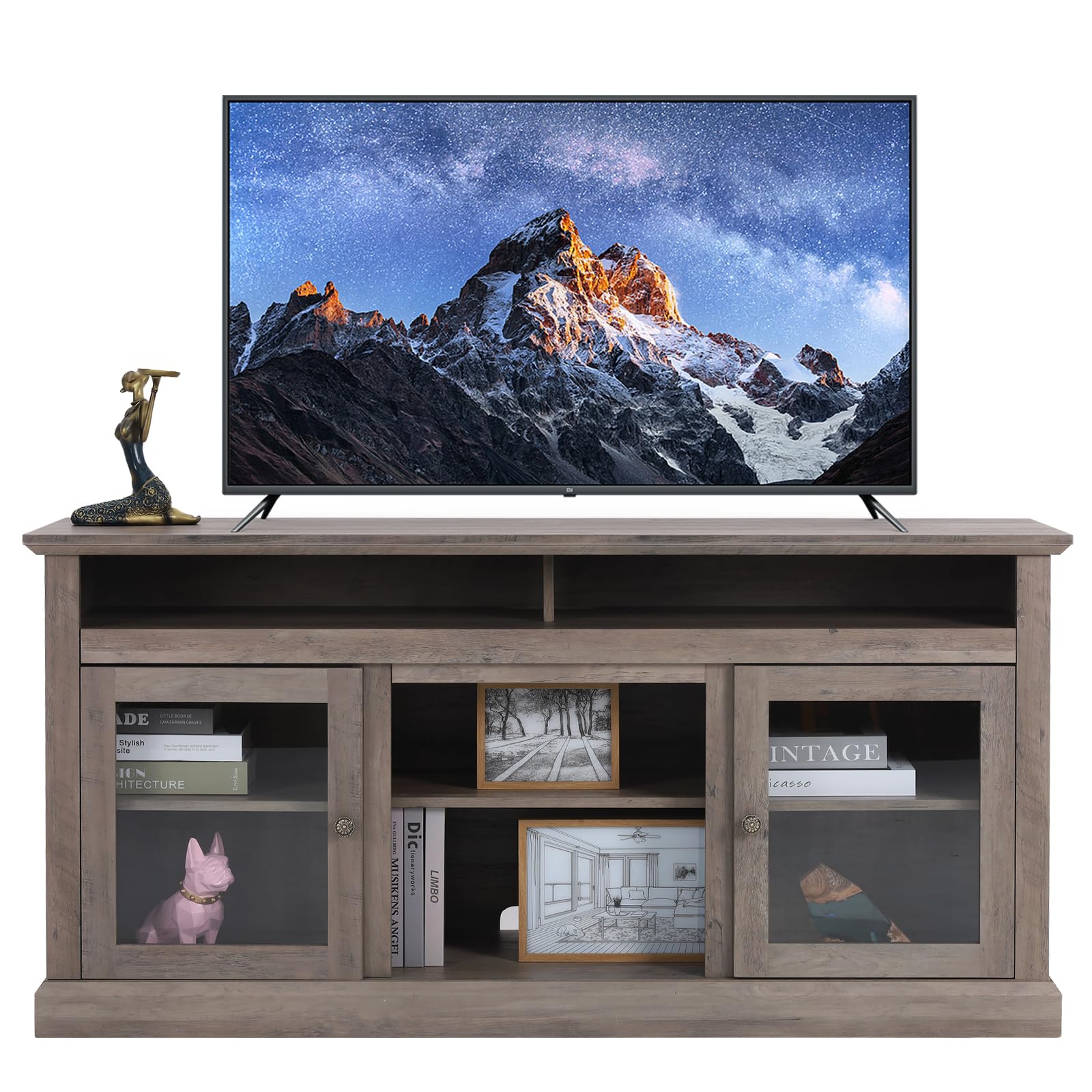 Amazon.com: cudinham TV Stand for 65 Inch TV, Entertainment Center with ...