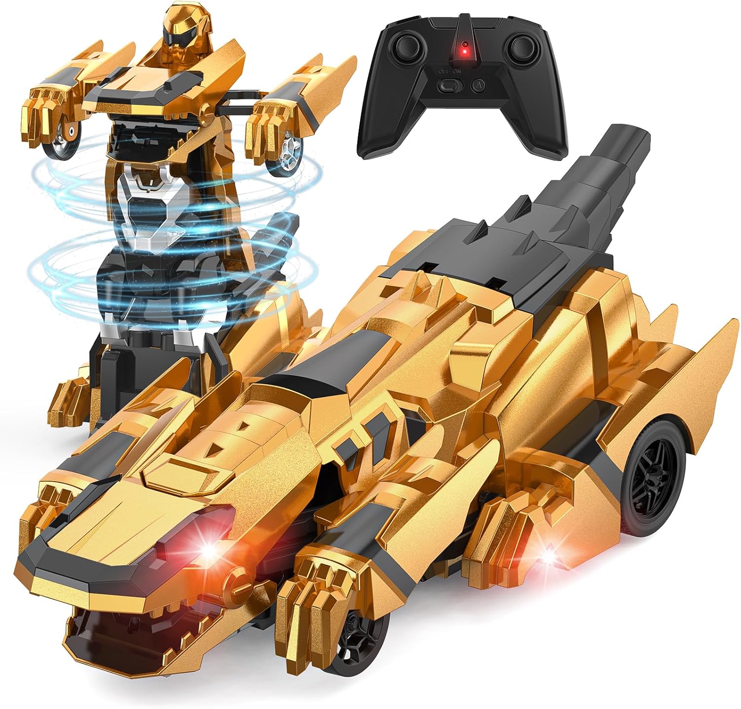 Amazon.com: Dinosaur Transform Rc Cars, 2.4Ghz Remote Control Car ...