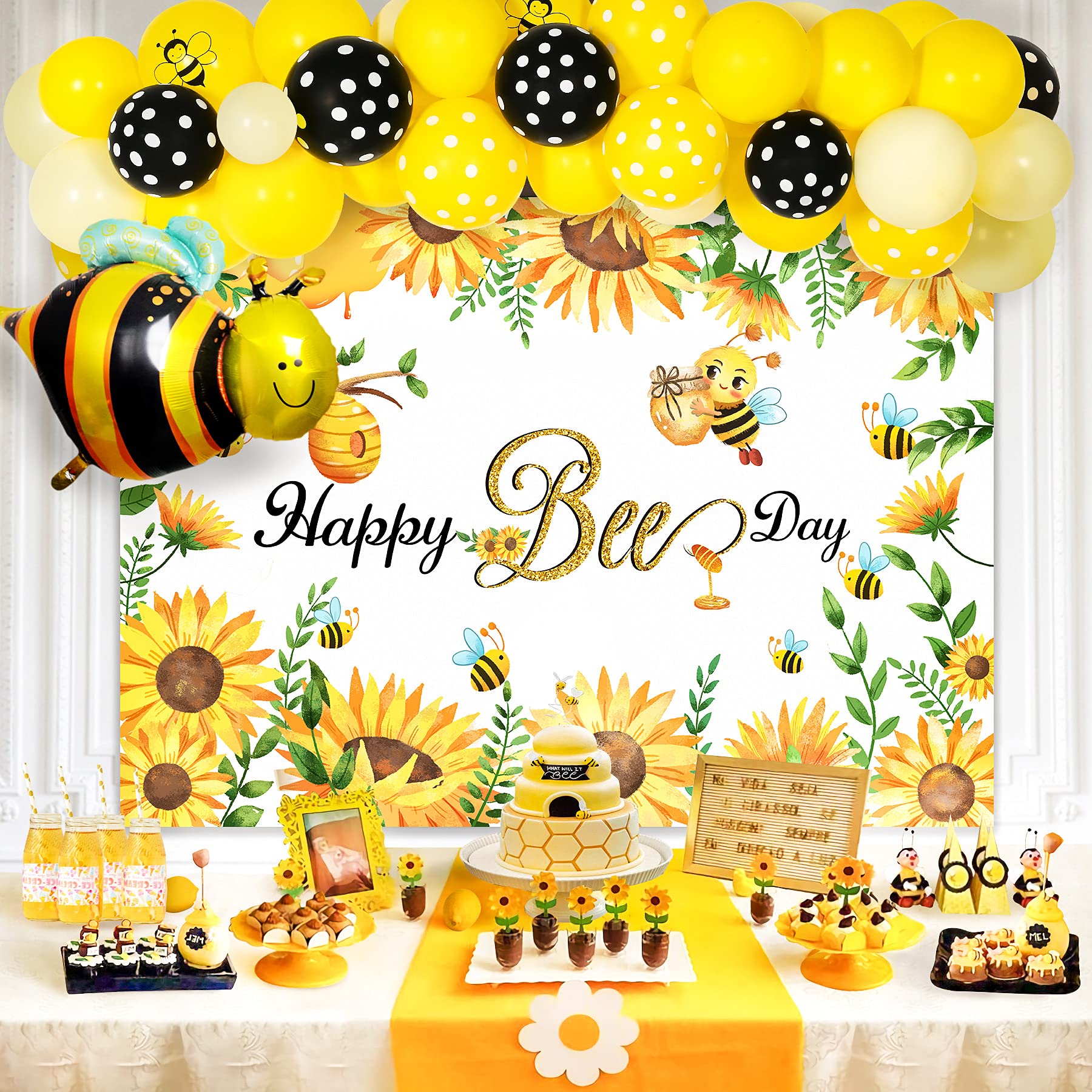 Buy Hombae Bee Birthday Party Decorations, Bee Day Party Decorations ...