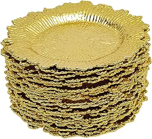 Amazon.com | Charger Plates Set, Round Charger Plates, 13'' Reusable ...