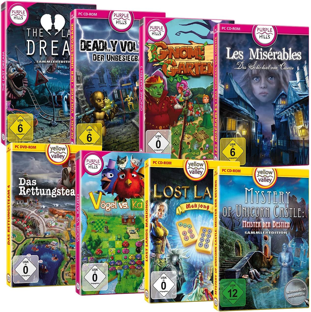 Purple Hills Das große PC-Spiele-Set 8, 8 Spiele ab 0/6/12 Jahren ...