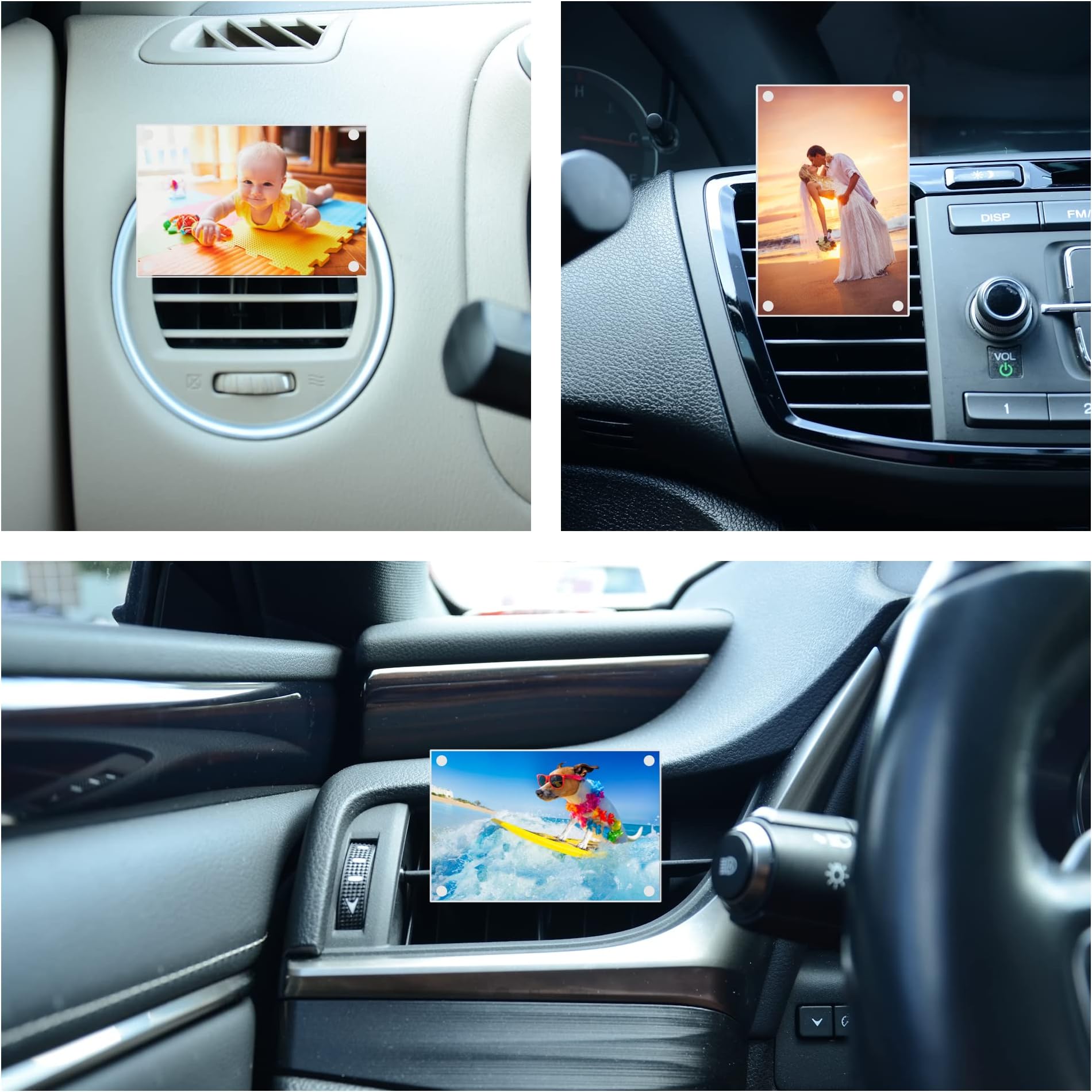 Amazon.com - Drive Buddy Personalized Car Photo Frames, Car Vent Photo ...