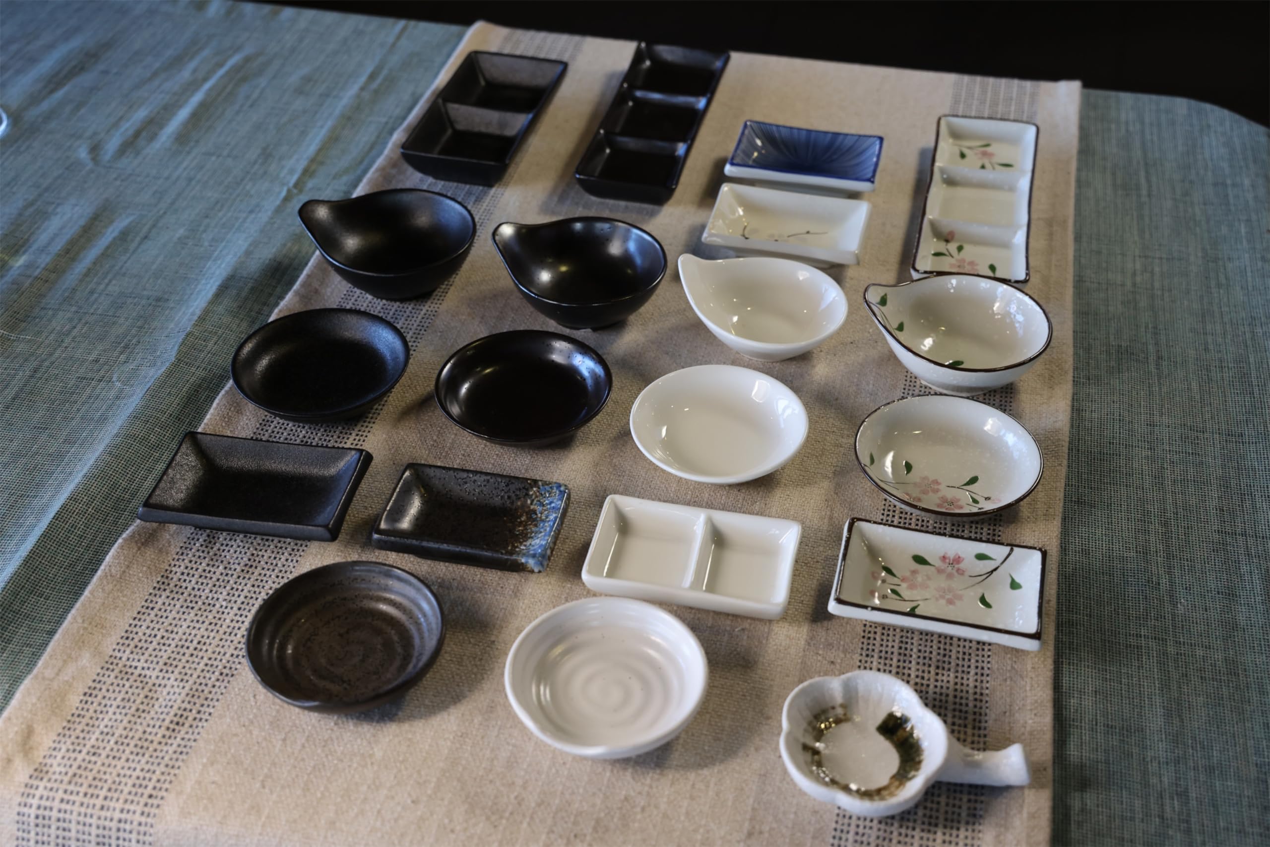 Rectangle Dipping Bowl Japanese 4-Pack Japanese Ceramic Sauce Dishes ...