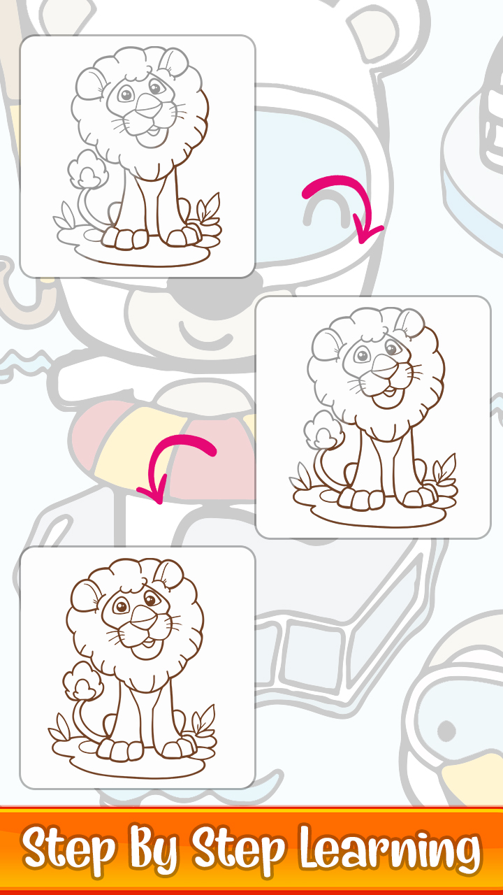 Learn How To Draw Animal Drawing Step By Step In Coloring Games For ...