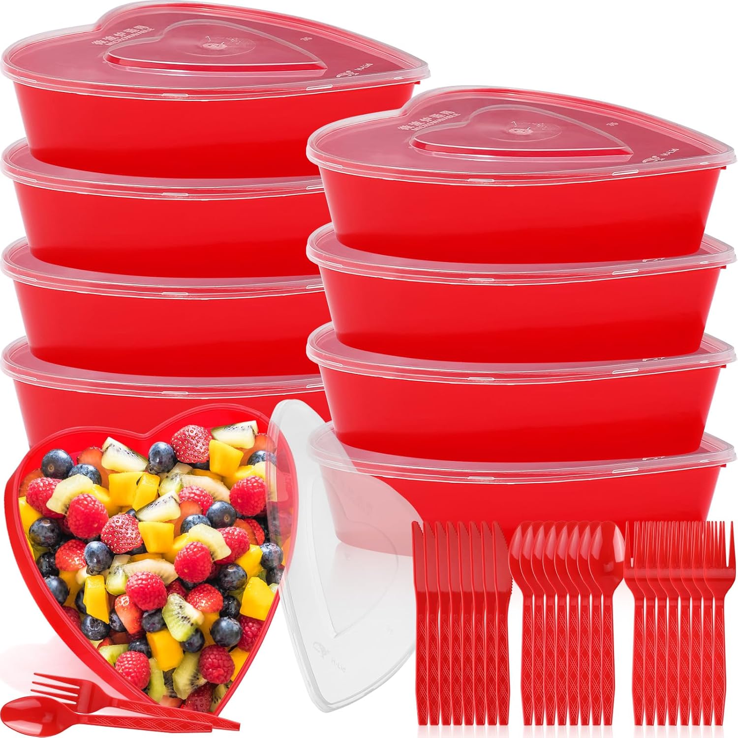 Amazon.com: Newtay 8 Sets Valentine's Day Heart Shaped Storage ...