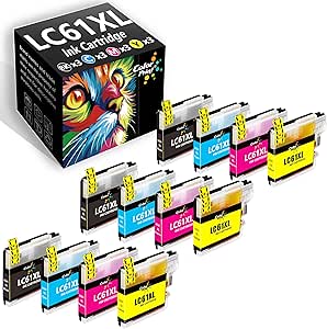 Amazon.com: ColorPrint Compatible LC 61 Ink Cartridge Replacement for Brother LC61 LC-61 LC65 ...