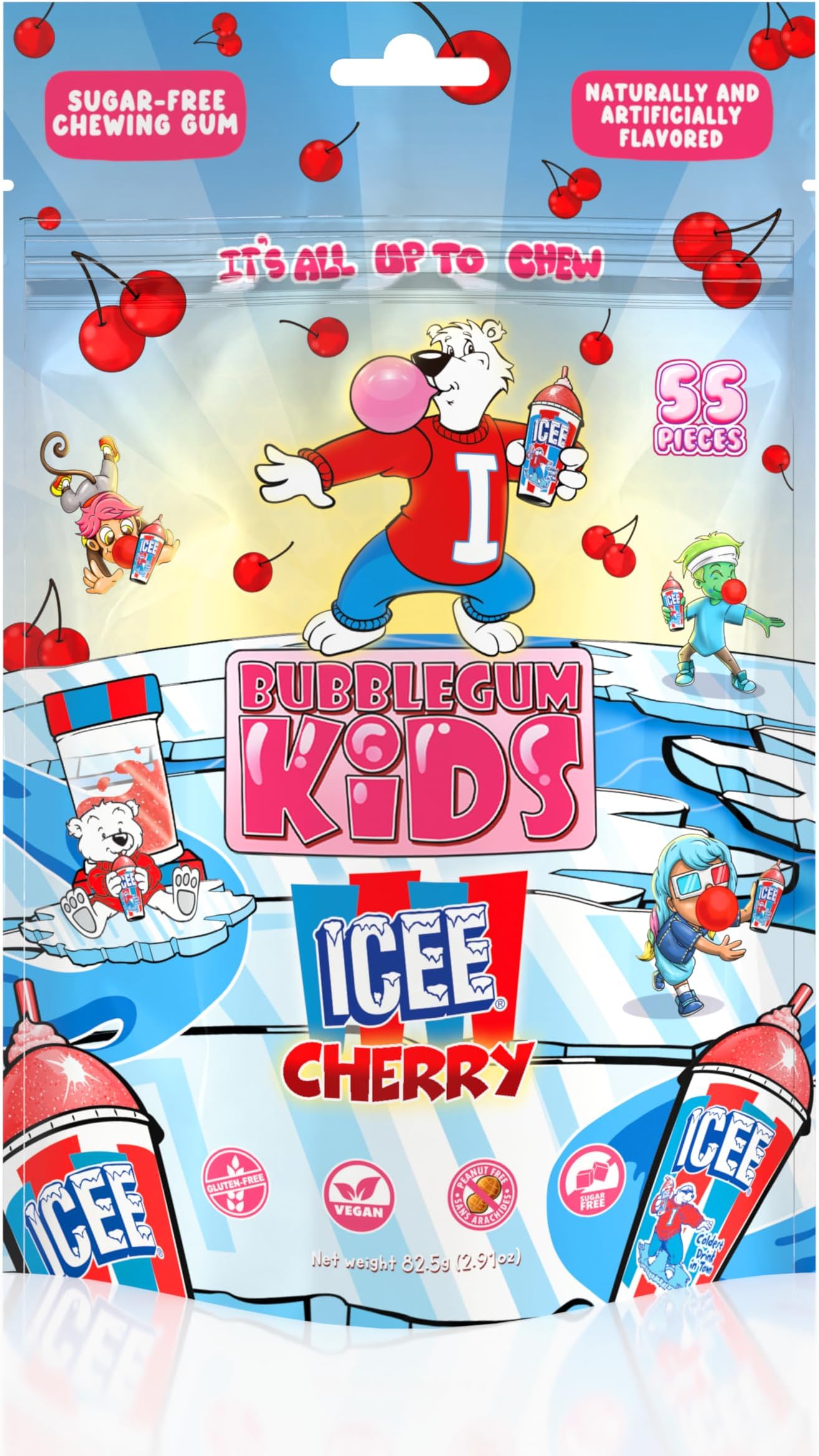 Amazon.com : Bubblegum Kids Sugar Free Gum - ICEE Bubble Gum for Kids ...