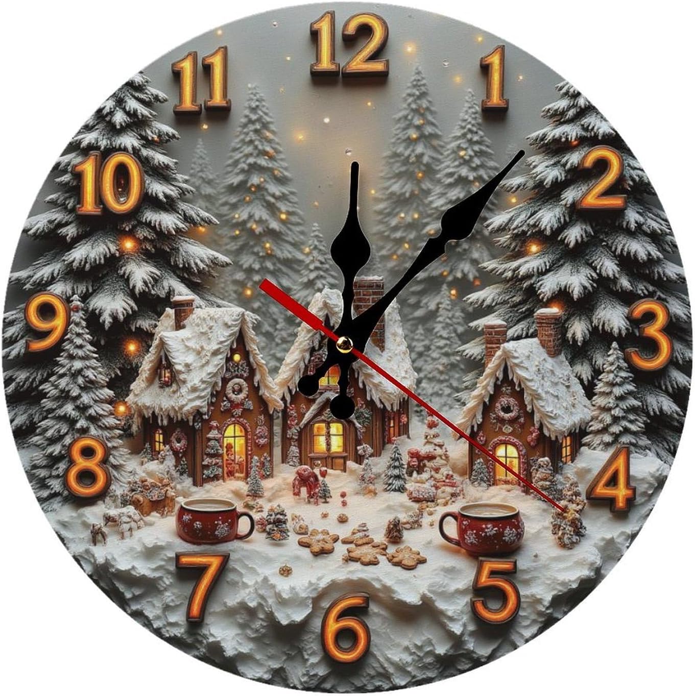 Amazon.com: Cozy Gingerbread Village Snow Scene No Led 2D-gigapixel ...
