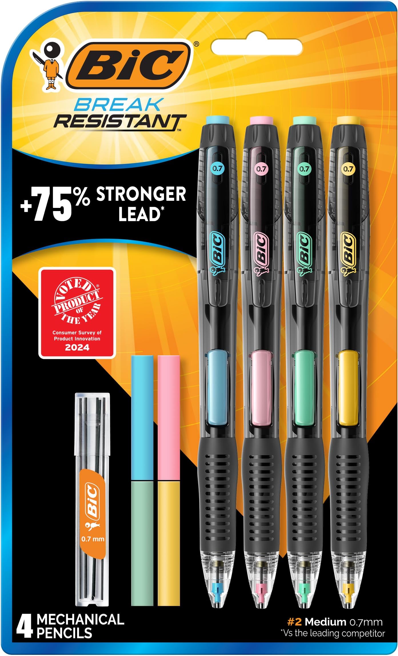 Amazon.com : BIC Velocity Mechanical Pencils, With Colorful Barrel ...