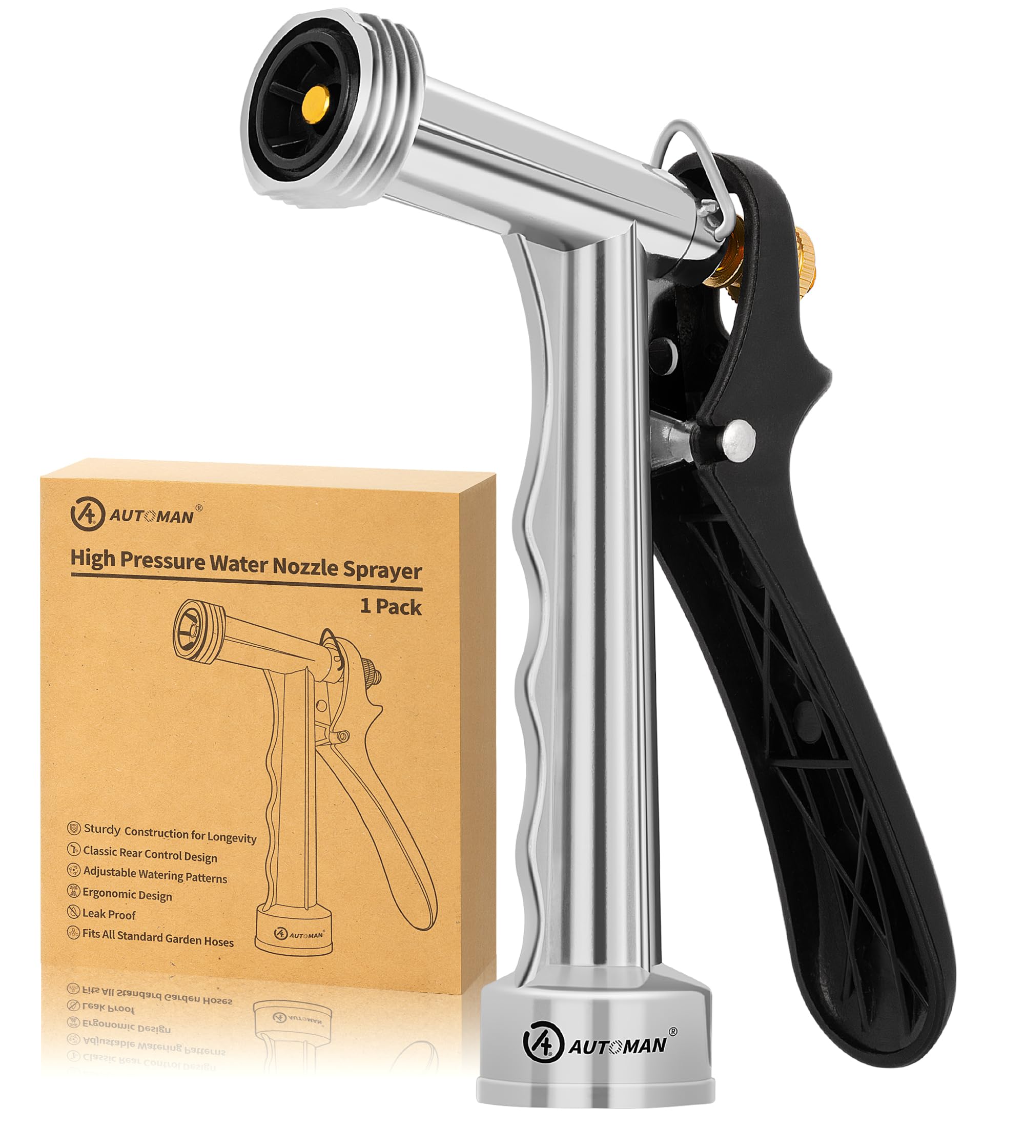 Snapklik.com : AUTOMAN Garden Hose Nozzle, 1 Pack High Pressure Nozzle ...