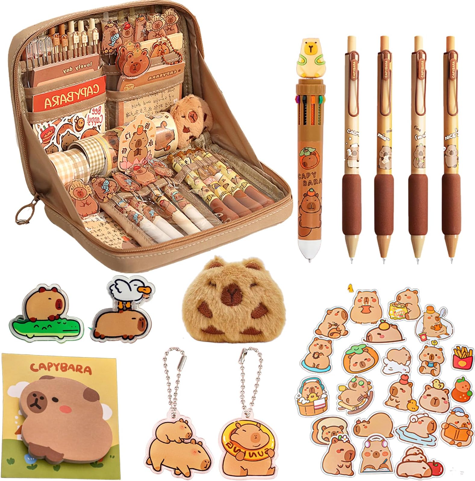 Amazon.com: Capybara Plush Pencil Case With Zipper - Clear Large ...