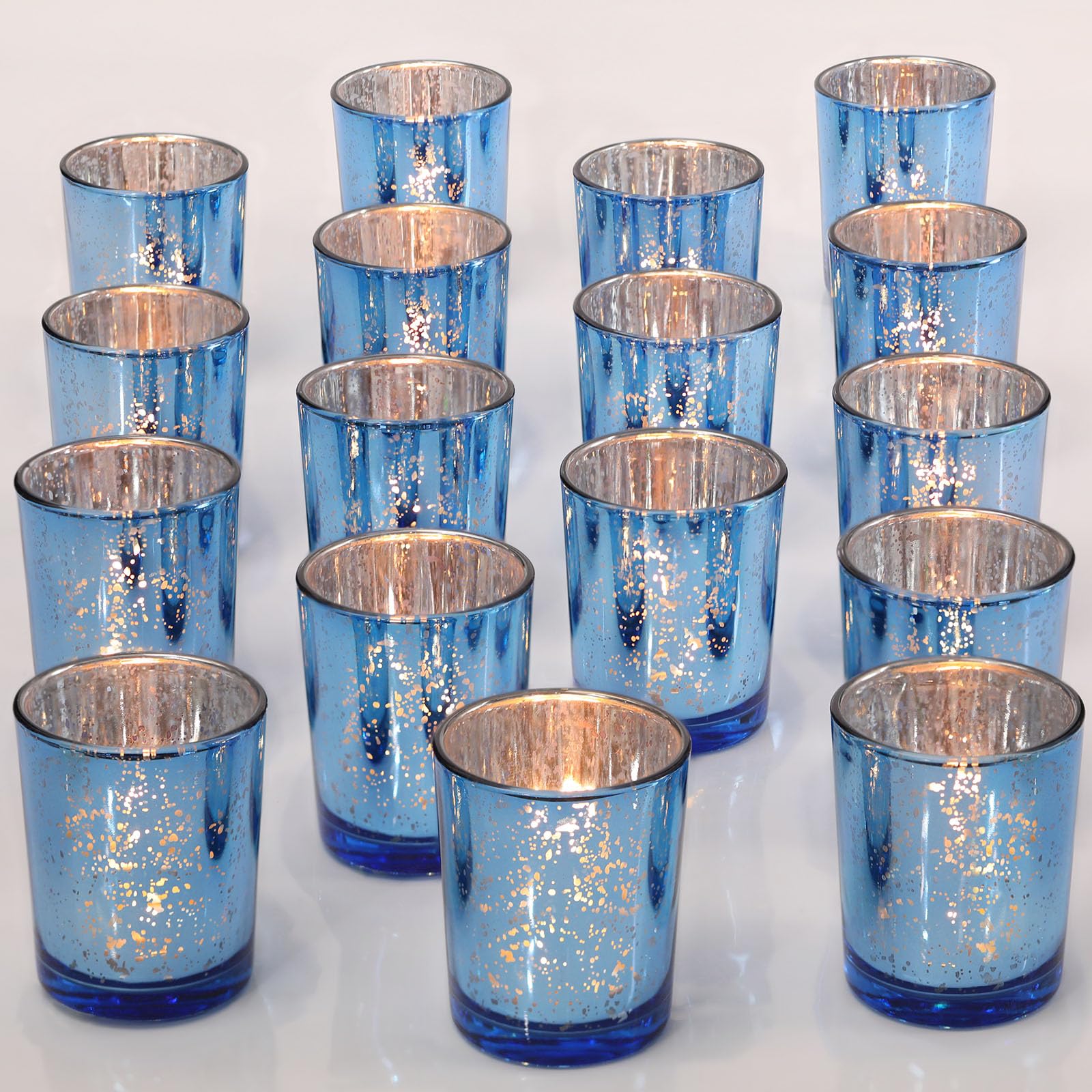 Velas Votivas De Vidrio Con Mercurio Azul Proveedor De Tarros De Velas