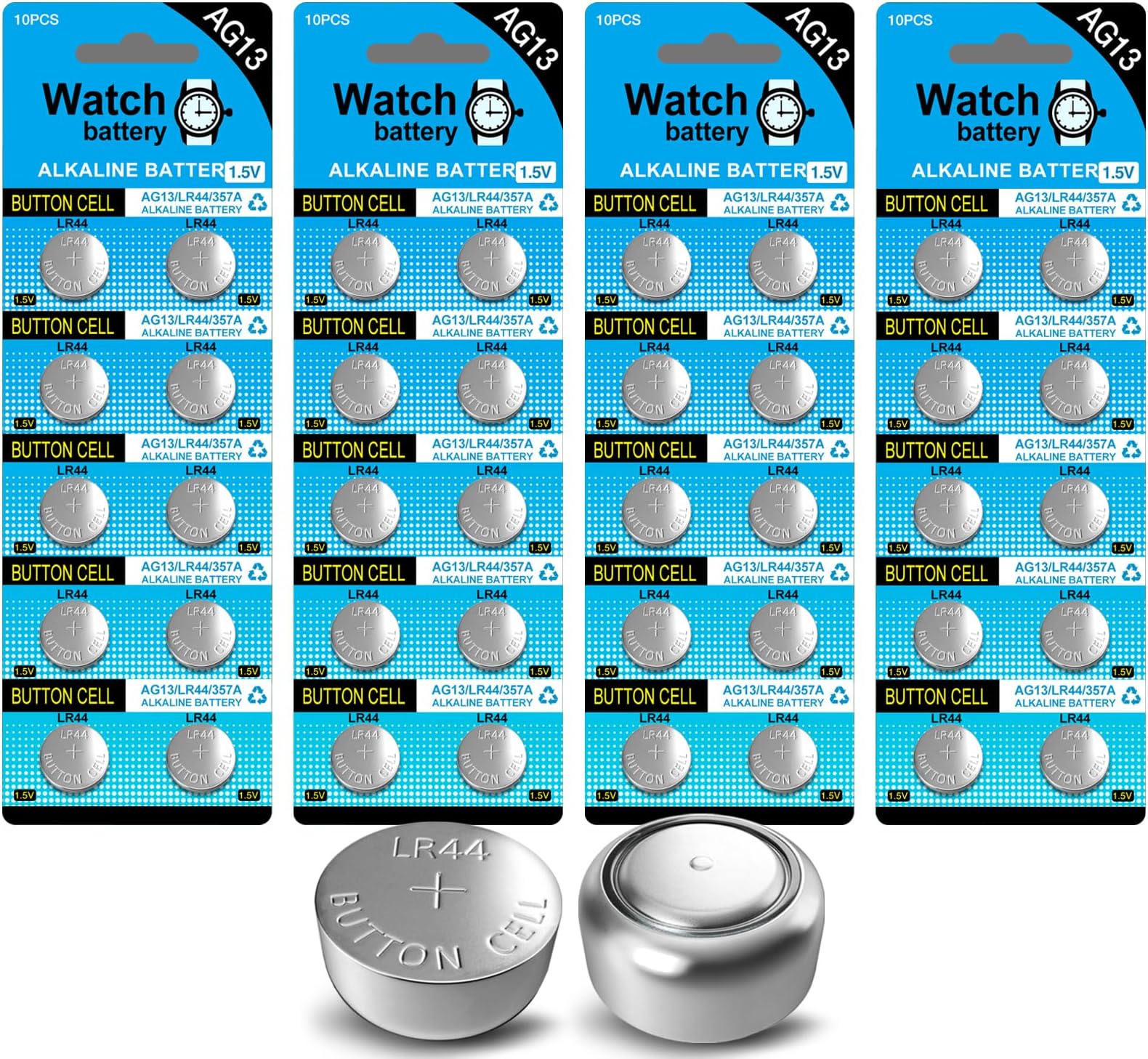 LiCB 20 PCS LR44 AG13 357 303 SR44 A76 Battery 1.5V Button Coin Cell Batteries for Small ...