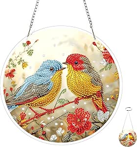 Amazon.com: TOSTOG Birds Side by Side Diamond Art Pendant Kits for ...