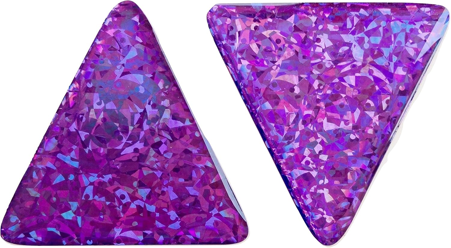 Amazon.com: Domed Triangle Purple Reflective Decals Violet Glitter ...