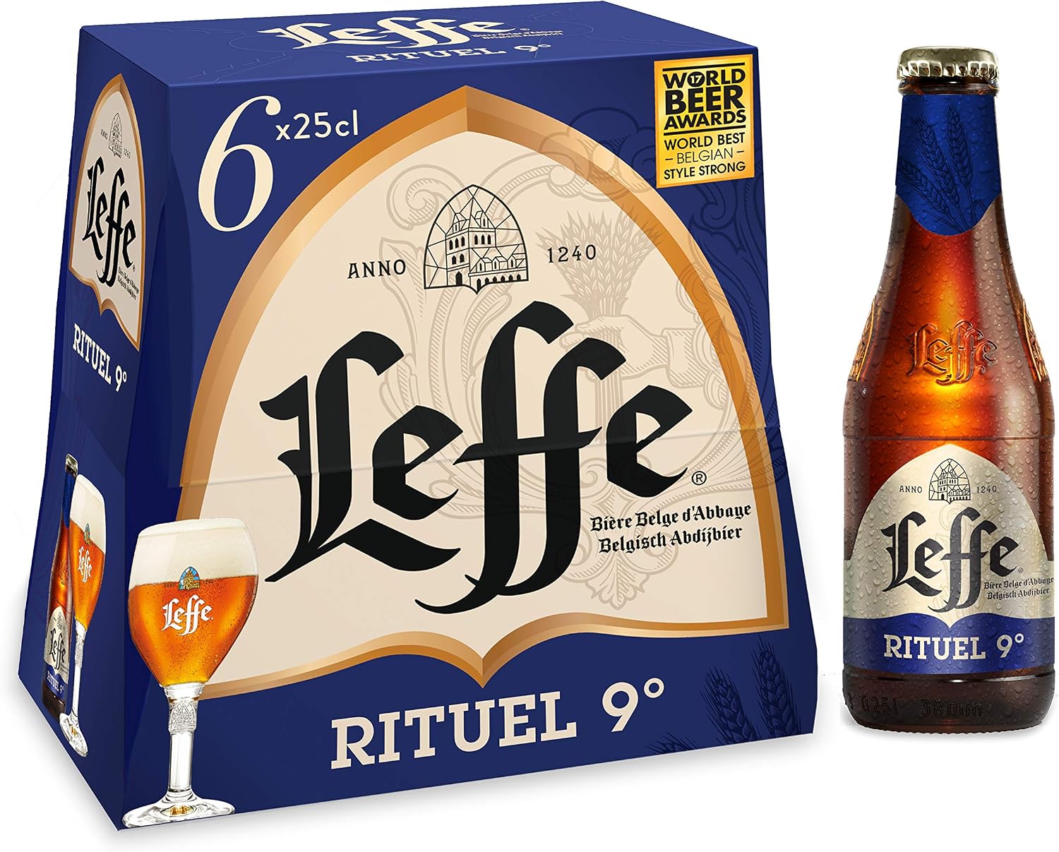 Leffe Bières Rituel 9 6 x 25 cl : Amazon.fr: Epicerie