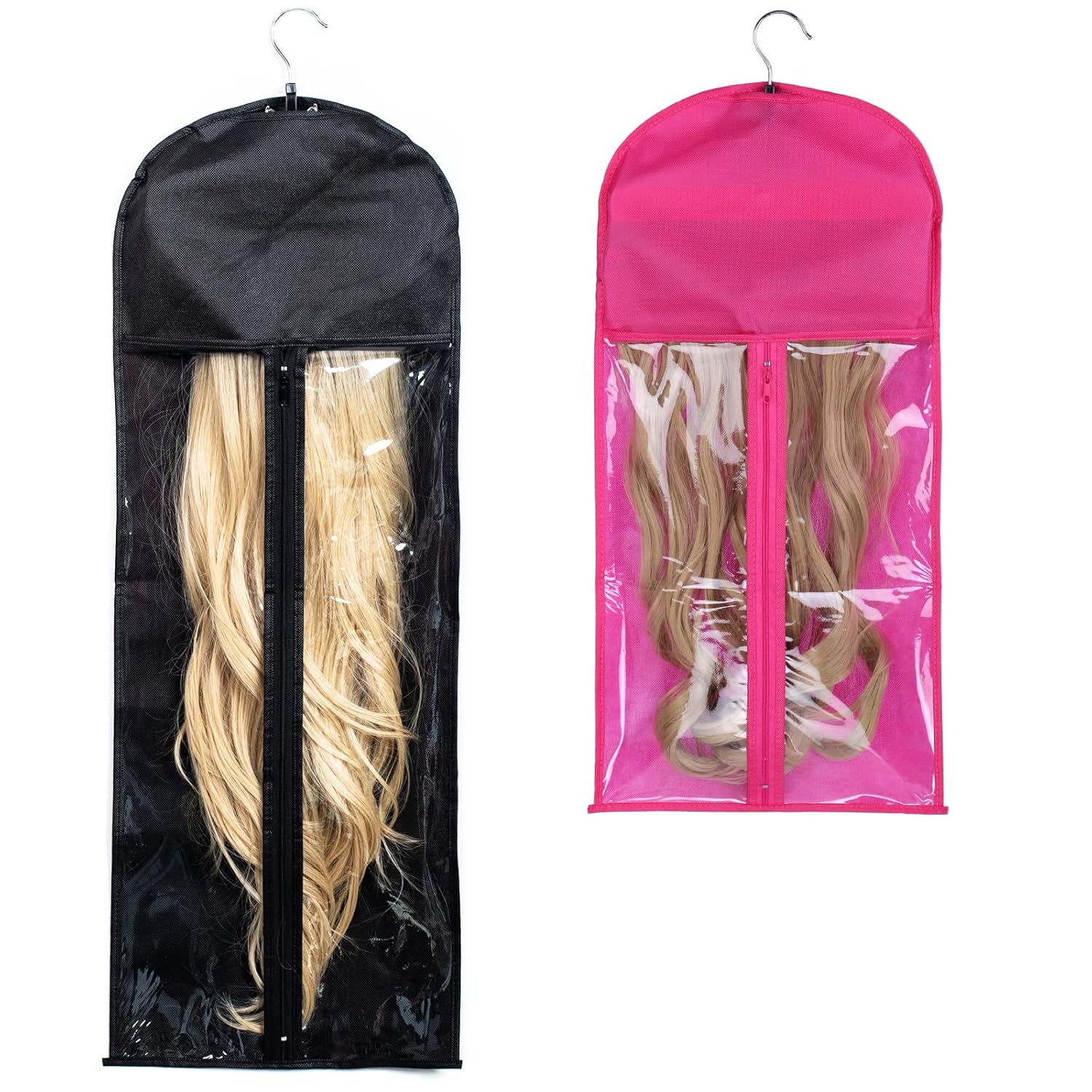 Amazon.com : RJMBMUP 2 Pack Hair Extension Holder Wig Storage Bag with ...