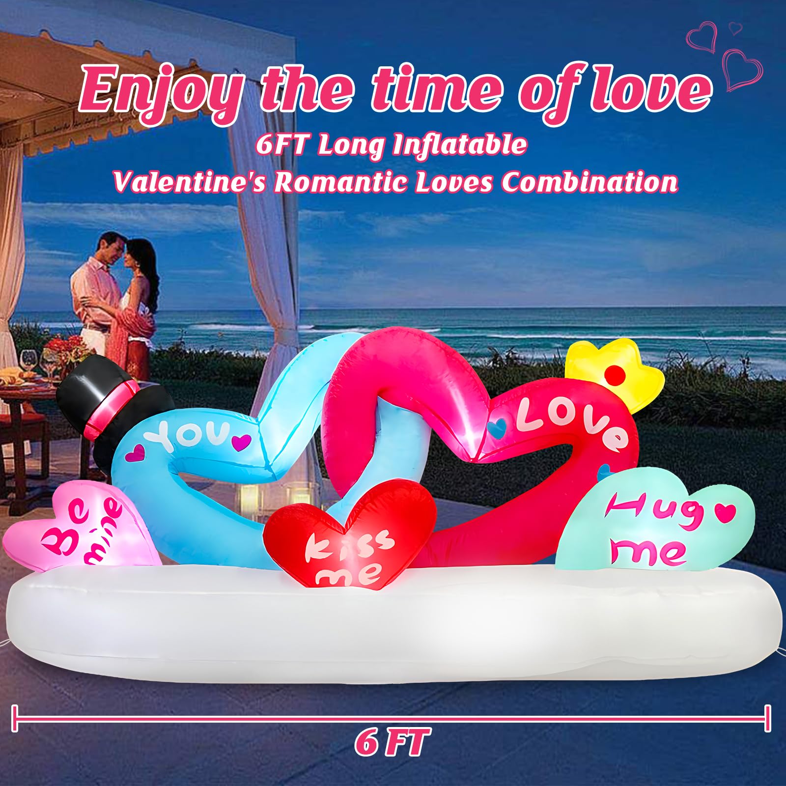 Snapklik.com : 6 FT Long Inflatable Valentines Day Decorations ...