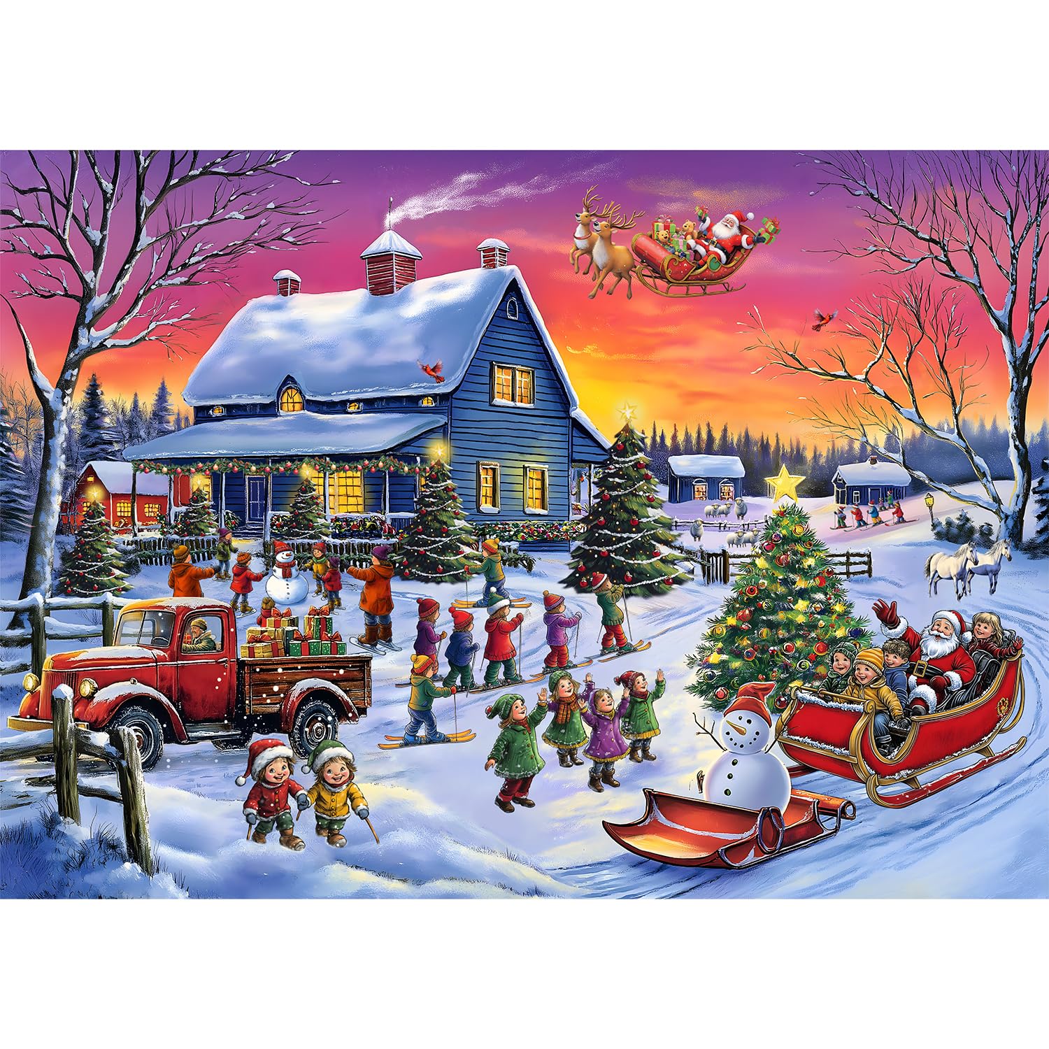 Amazon.com: Christmas Jigsaw Puzzles for Adults 1000 Pieces, Xmas ...