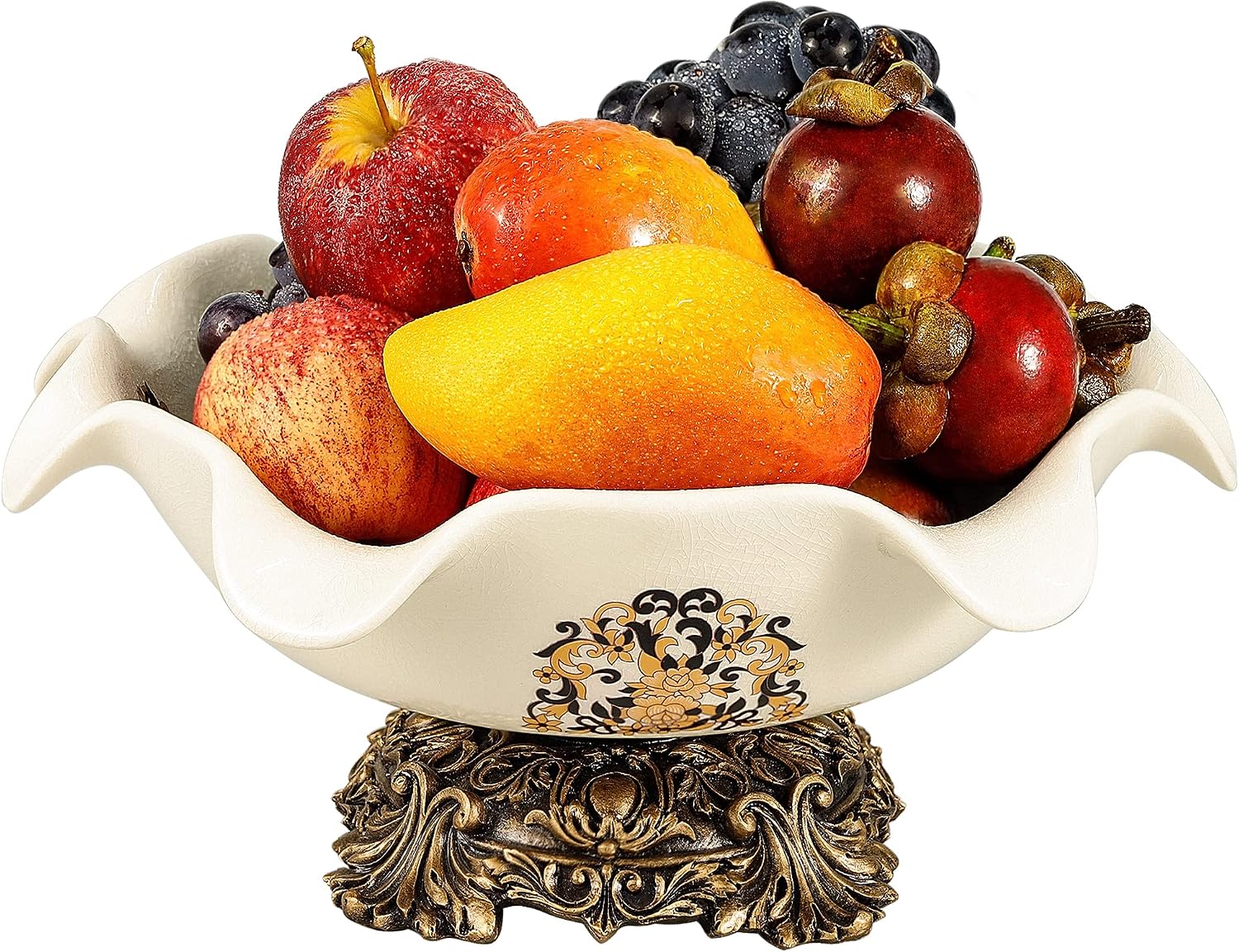 Buy Awarmbe 11 Inch Ceramic Fruit Bowl, Fruit Bowl With Chic Pedestal ...