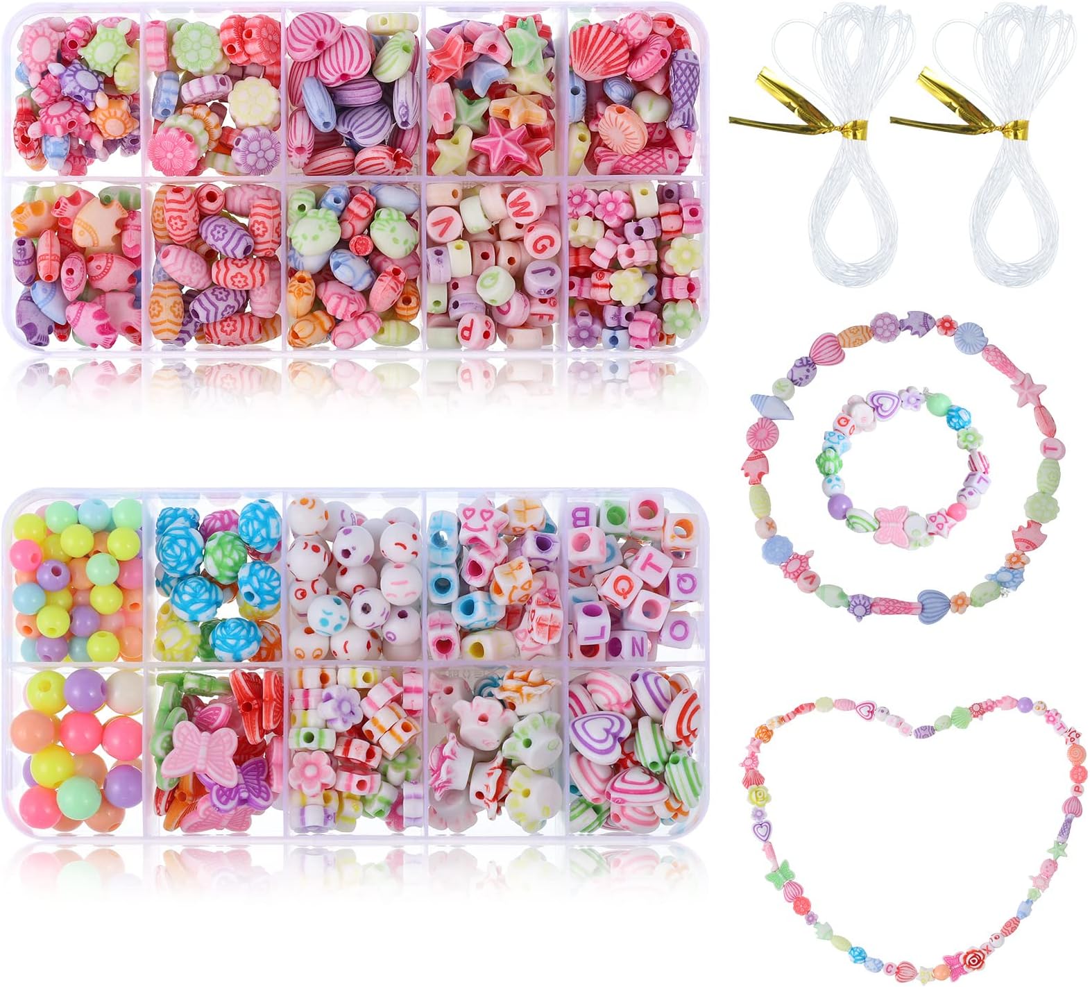 FunzBo Kids Jewelry Making Kit for Girls Toys - Snap Pop Beads Pop-Bead ...