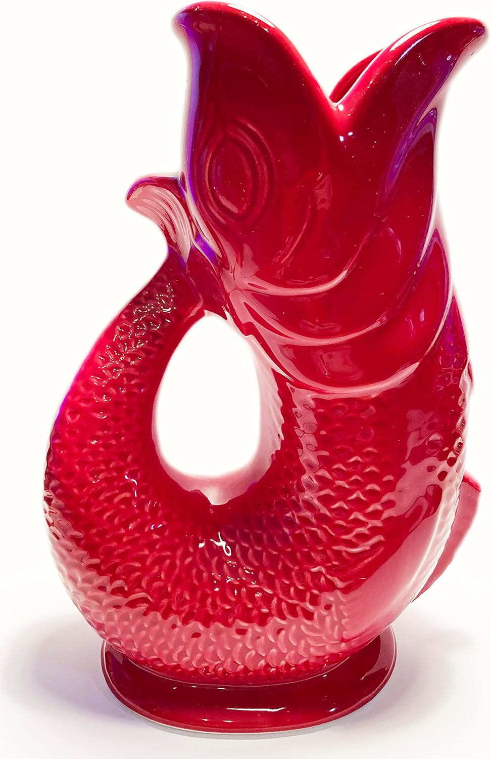 Amazon.com: Mazeology’s Dark Red Porcelain Gurgle Fish Shaped Water Jug ...