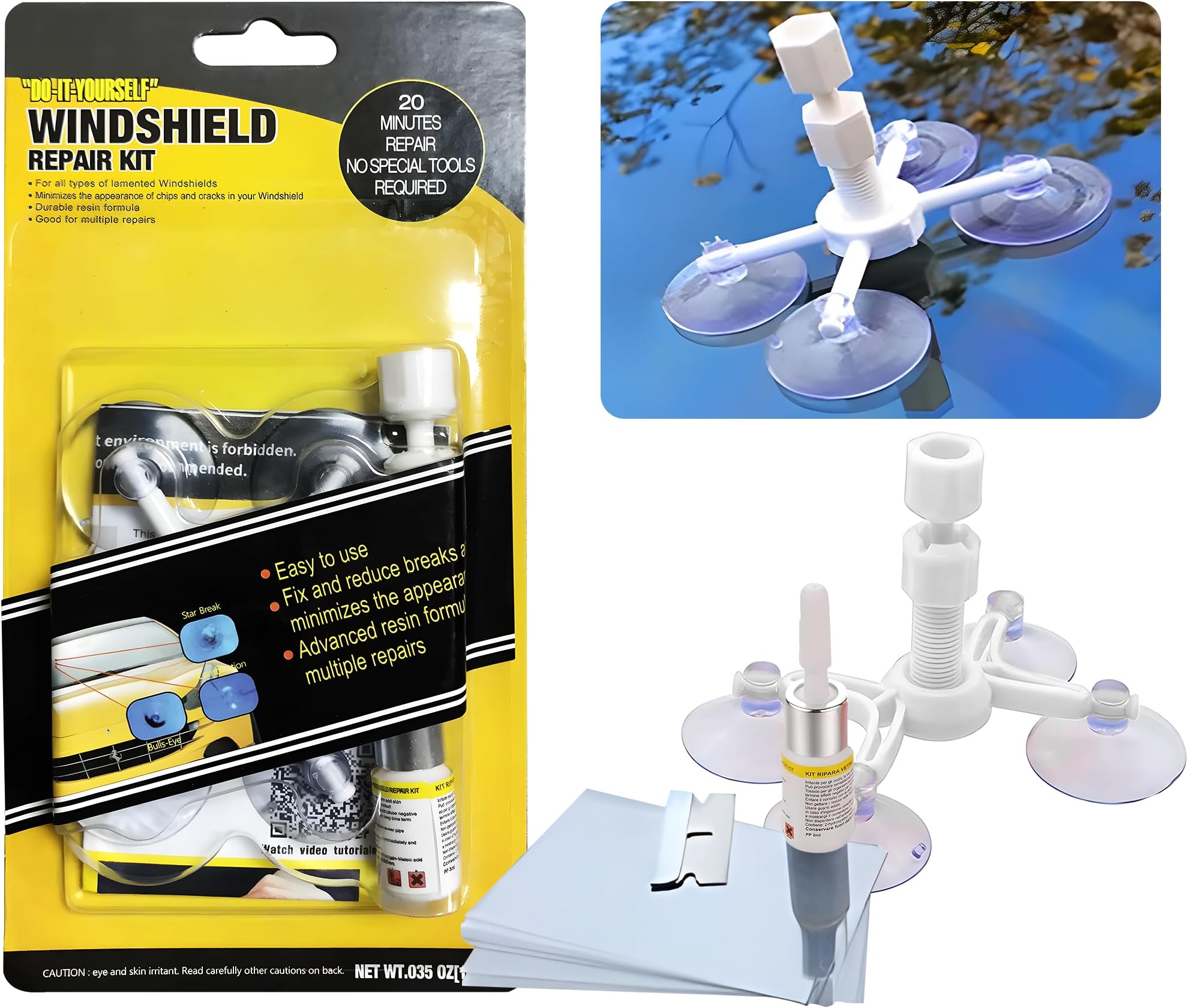 Amazon.com: Windshield Repair Kit, Windshield Crack Repair for Chips ...