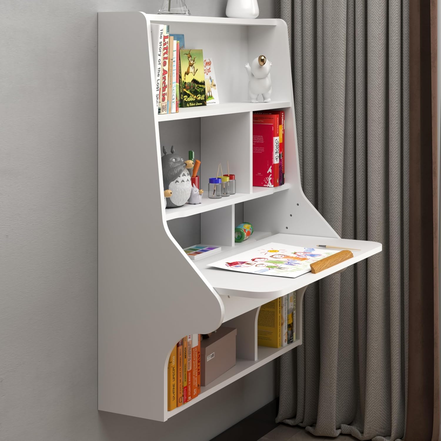 Amazon.com: Bixiaomei Folding Wall Mounted Drop Leaf Table, Foldable ...