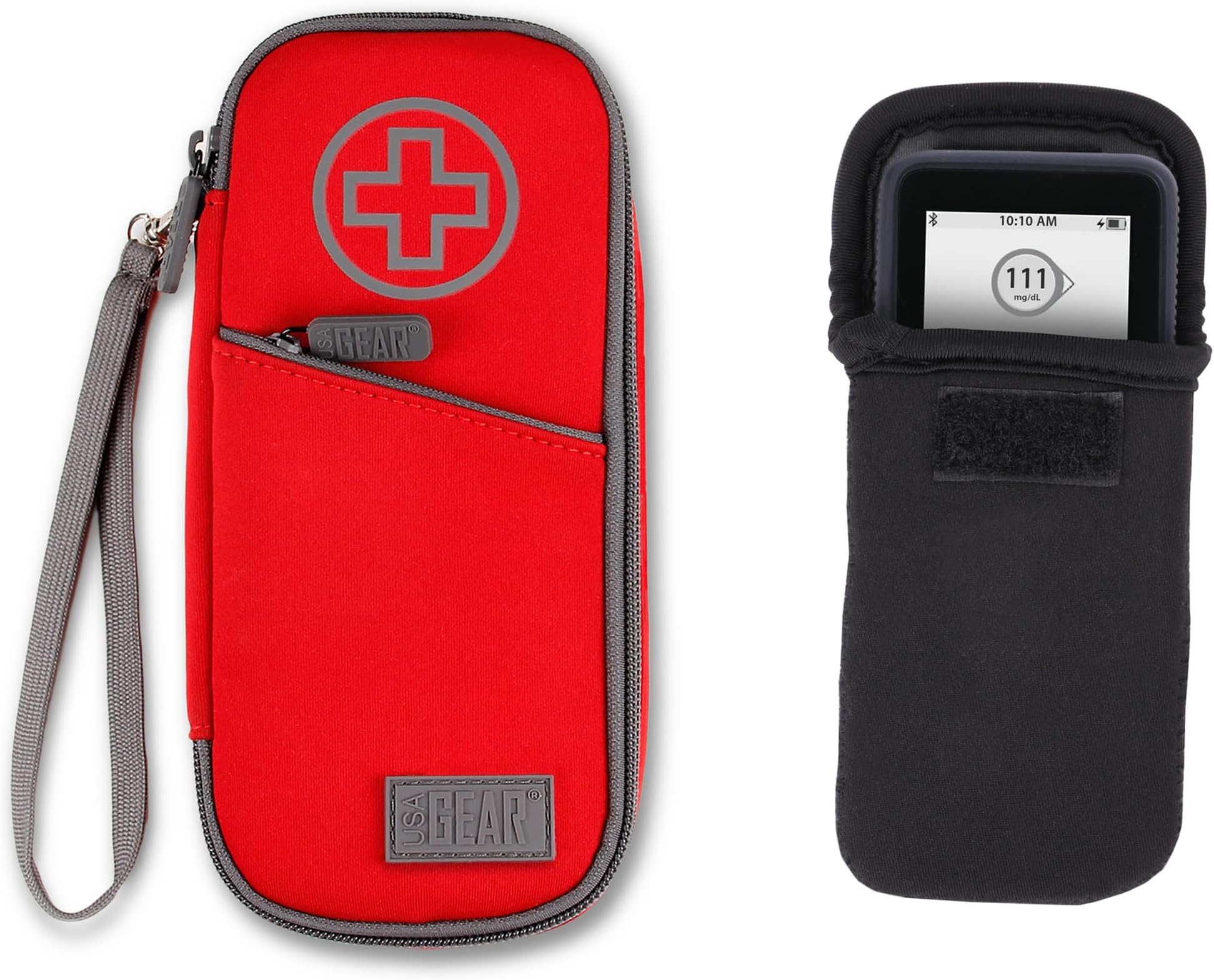 Amazon.com: USA Gear Insulated Diabetic Bag (Red) + Slim CGM System ...
