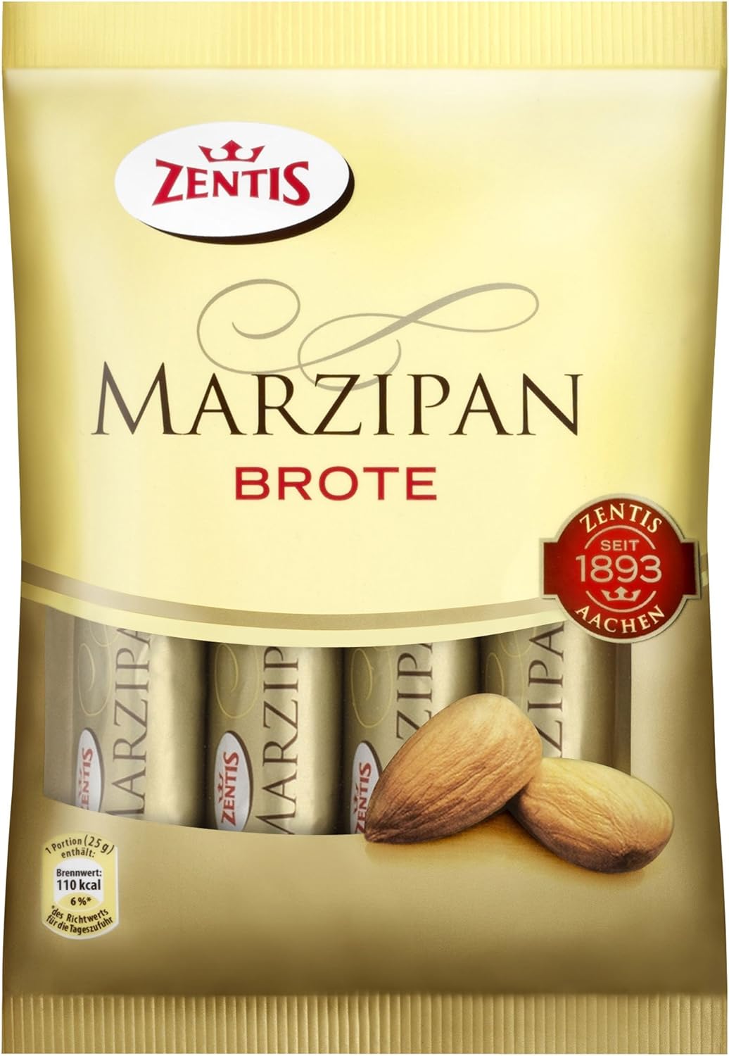 Zentis Marzipan Loaves 4 × 25g (Pack of 2) : Amazon.co.uk: Grocery