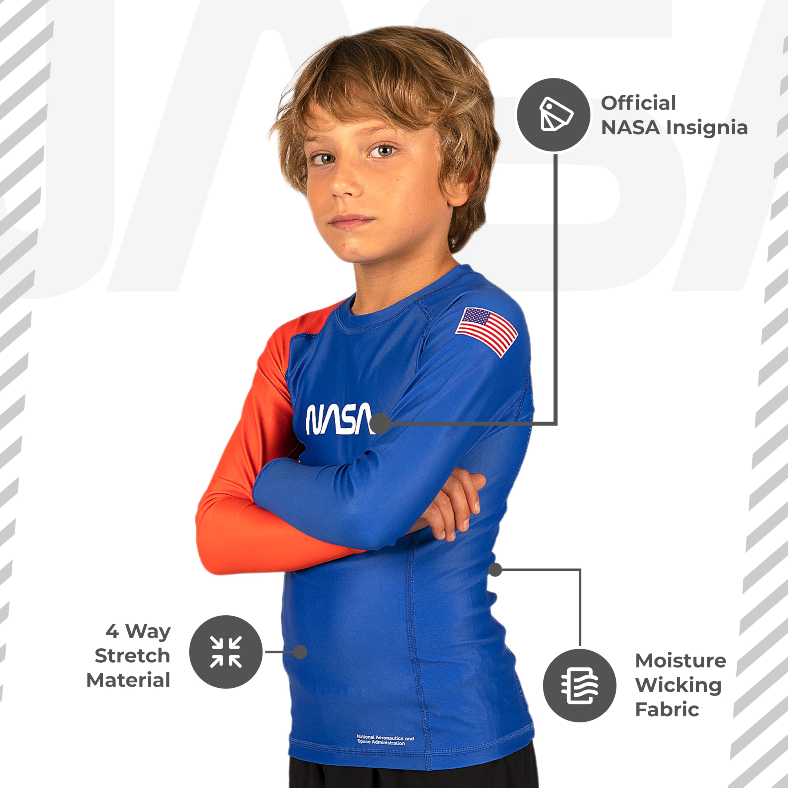 Snapklik.com : Sanabul Kids NASA Long Sleeve Compression MMA BJJ ...