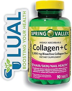 Amazon.com: Collagen + Vitamin C 60 mg. Includes Luall Sticker + Spring ...
